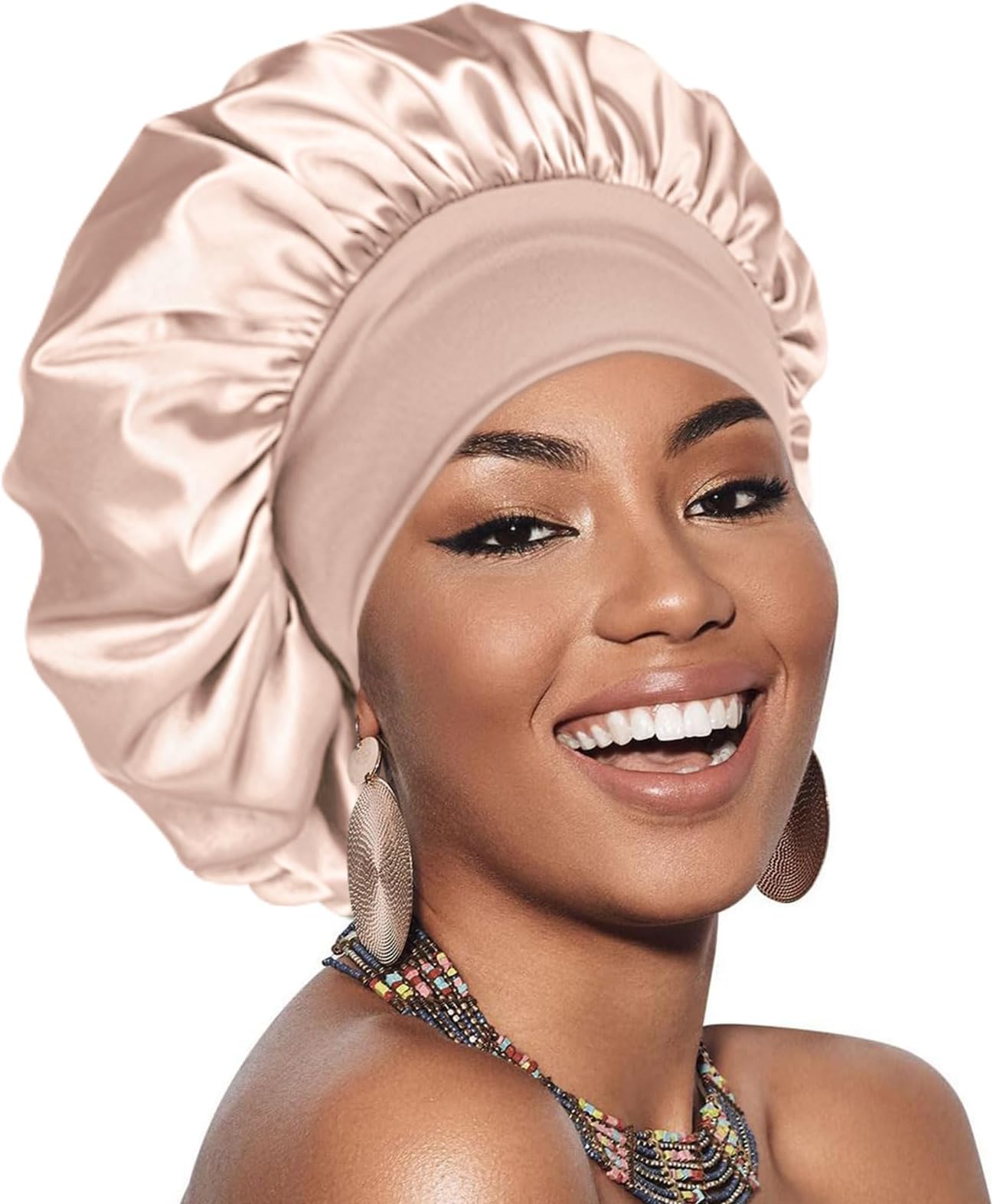 Amazon.com : YANIBEST Satin Bonnet Silk Bonnet for Sleeping Double ...