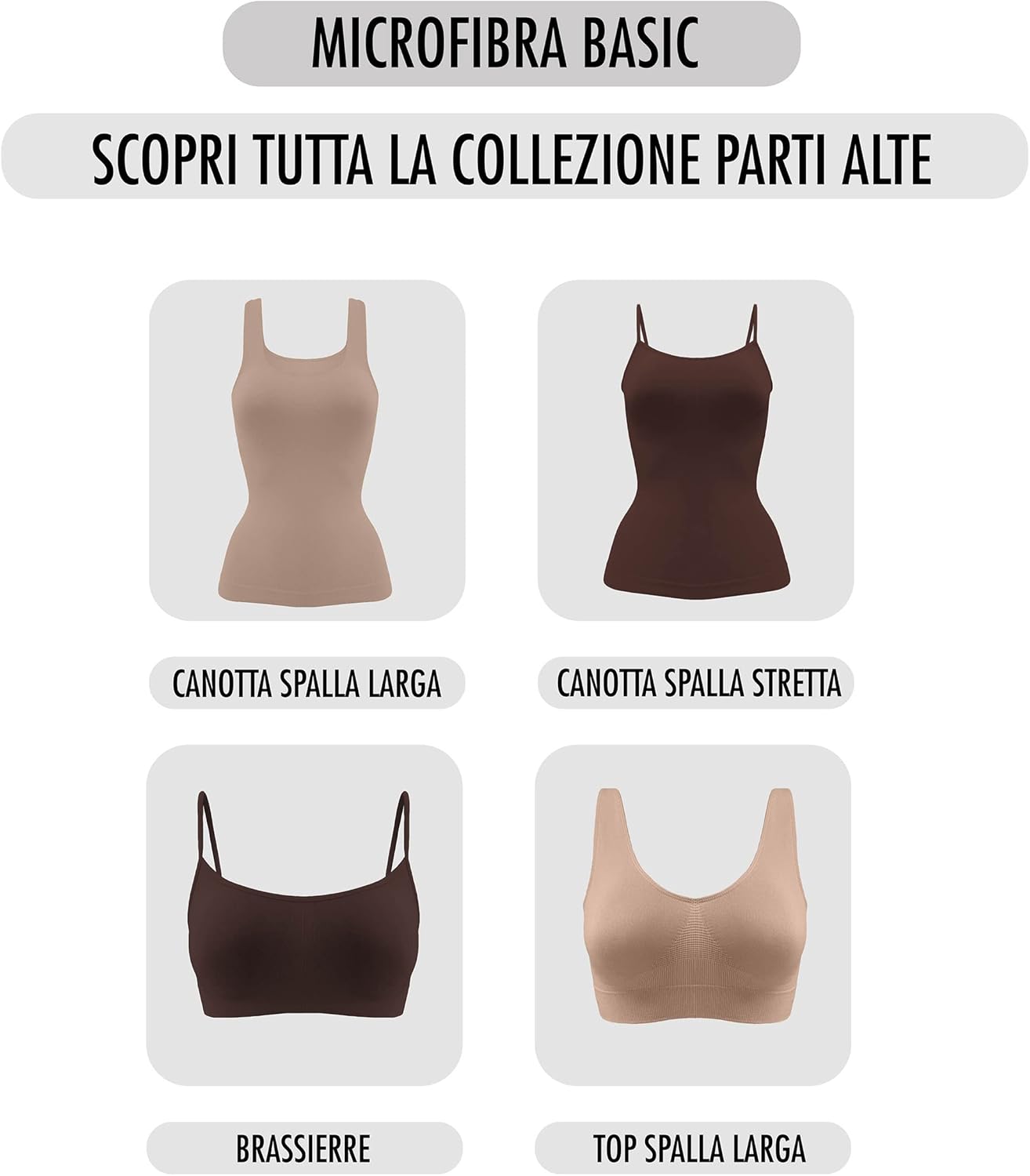 Risalti Reggiseno Senza Ferretto Spalla Larga 3 pz - Bralette Donna in ...