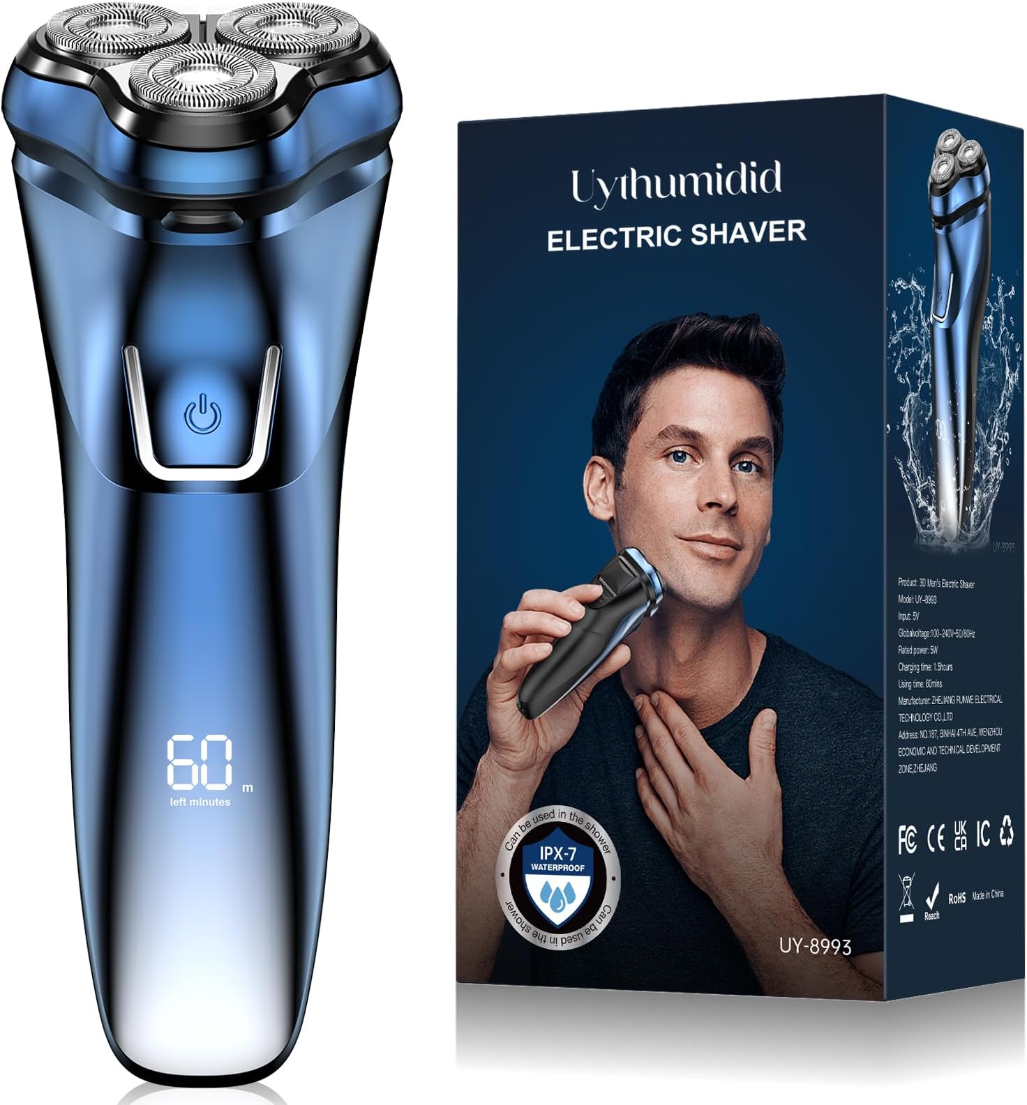 Amazon.com: Electric Razor for Men, SHPAVVER Electric Shaver for Men, Rechargeable Wet & Dry ...