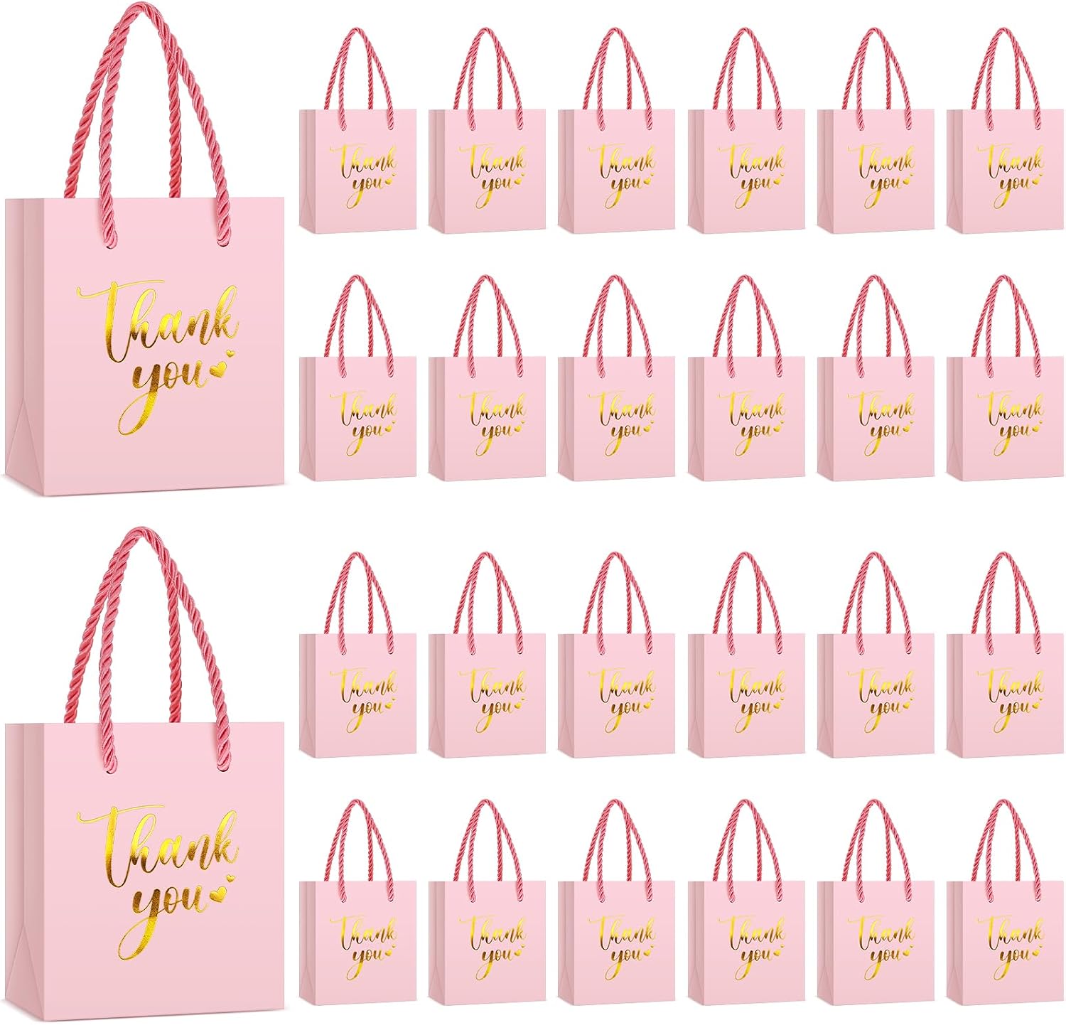 Amazon.com: Honoson 30 Pcs Mini Gift Bag with Handle 4 x 2.75 x 4.5 ...