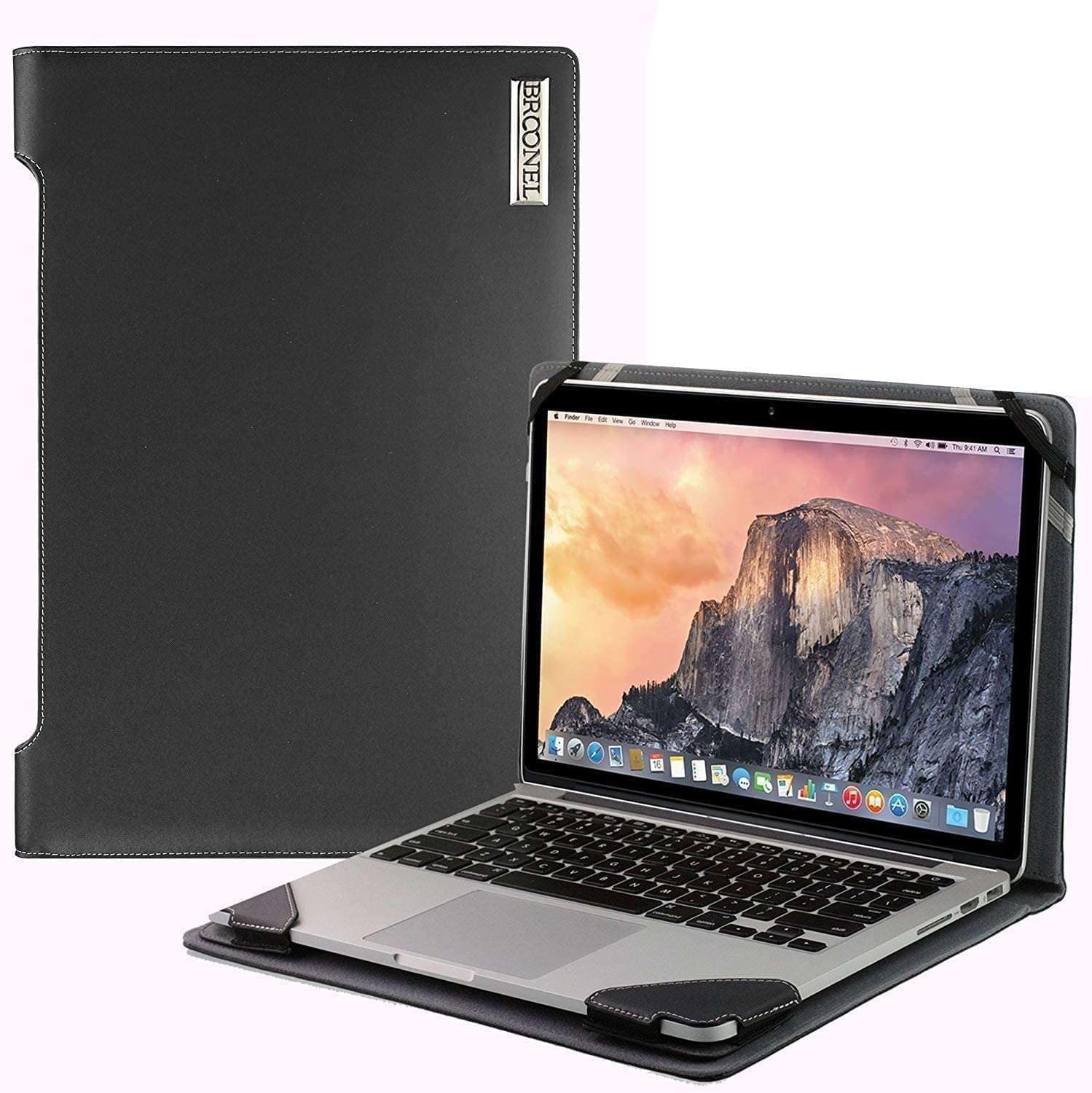 Amazon.com: Broonel - Profile Series - Black Leather Laptop Case ...