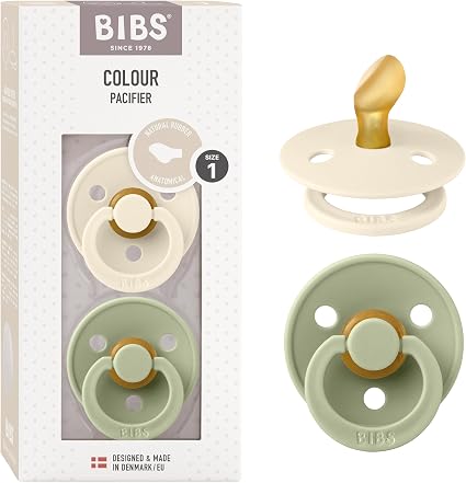 BIBS Colour Pacifiers | Set of 2 BPA-Free Latex Baby Pacifiers ...