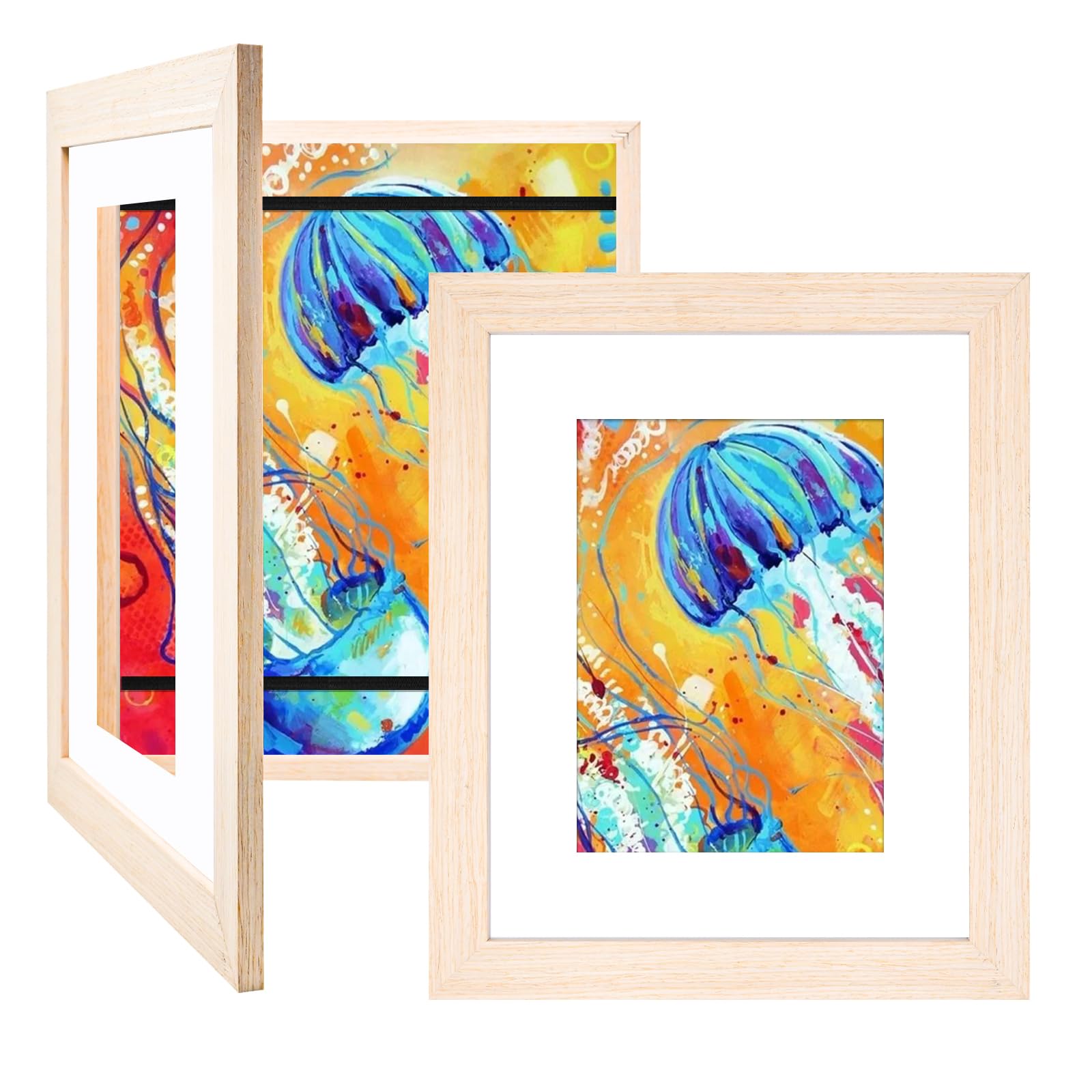 Snapklik.com : KINLINK 85x11 Kids Art Frames Set Of 2, Solid Wood Kids ...