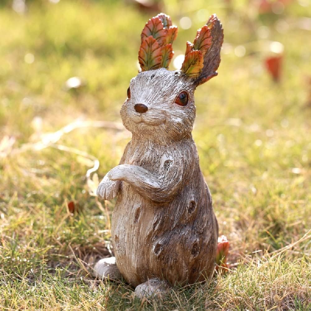 Lop Eared Rabbit Sculpture Lawn Patio Garden Animal Ornament Resin Home ...