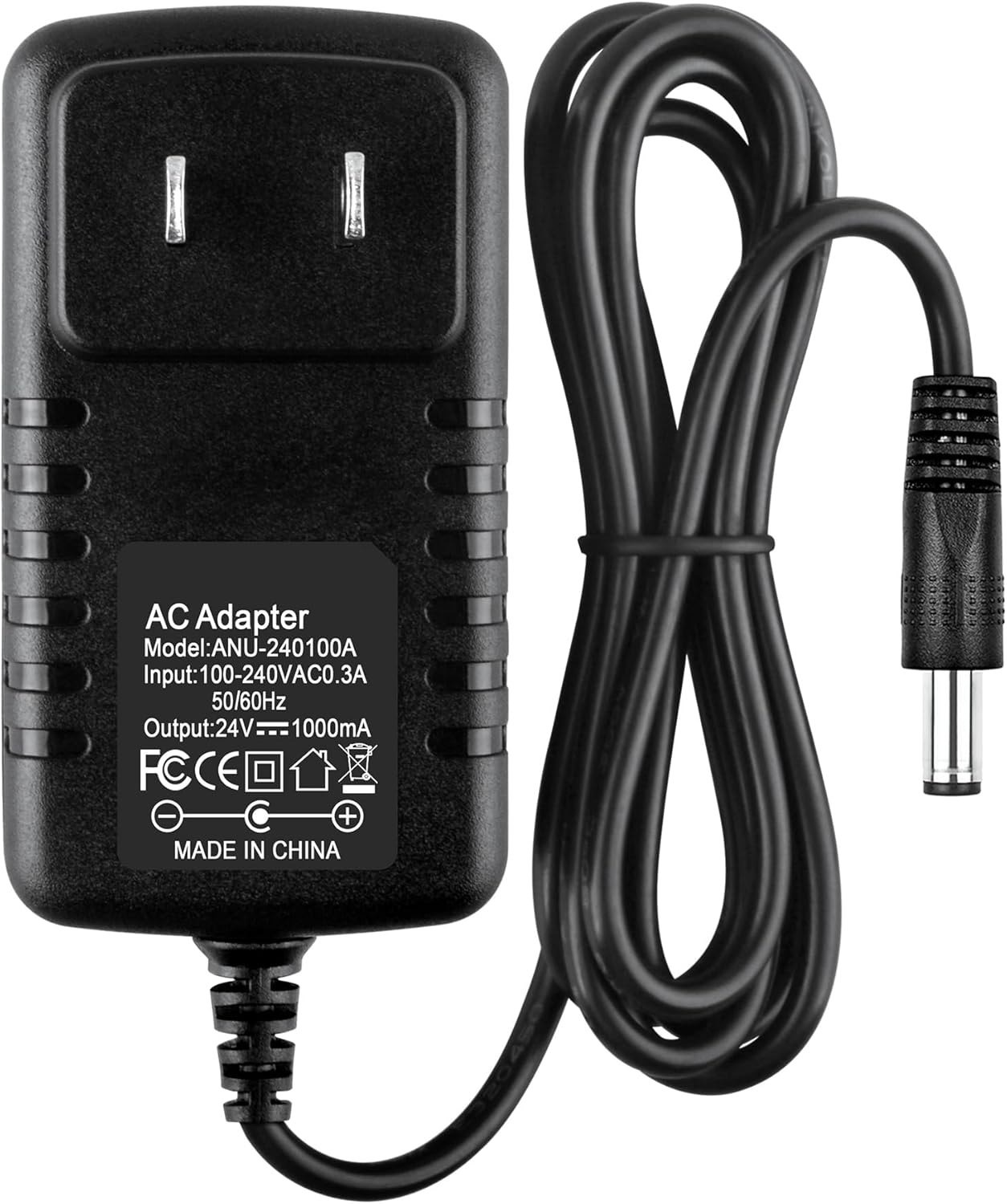 Amazon.com: Apowetek 24 Volt 1A Power Adapter Supply AC to DC 5.5mm x 2 ...