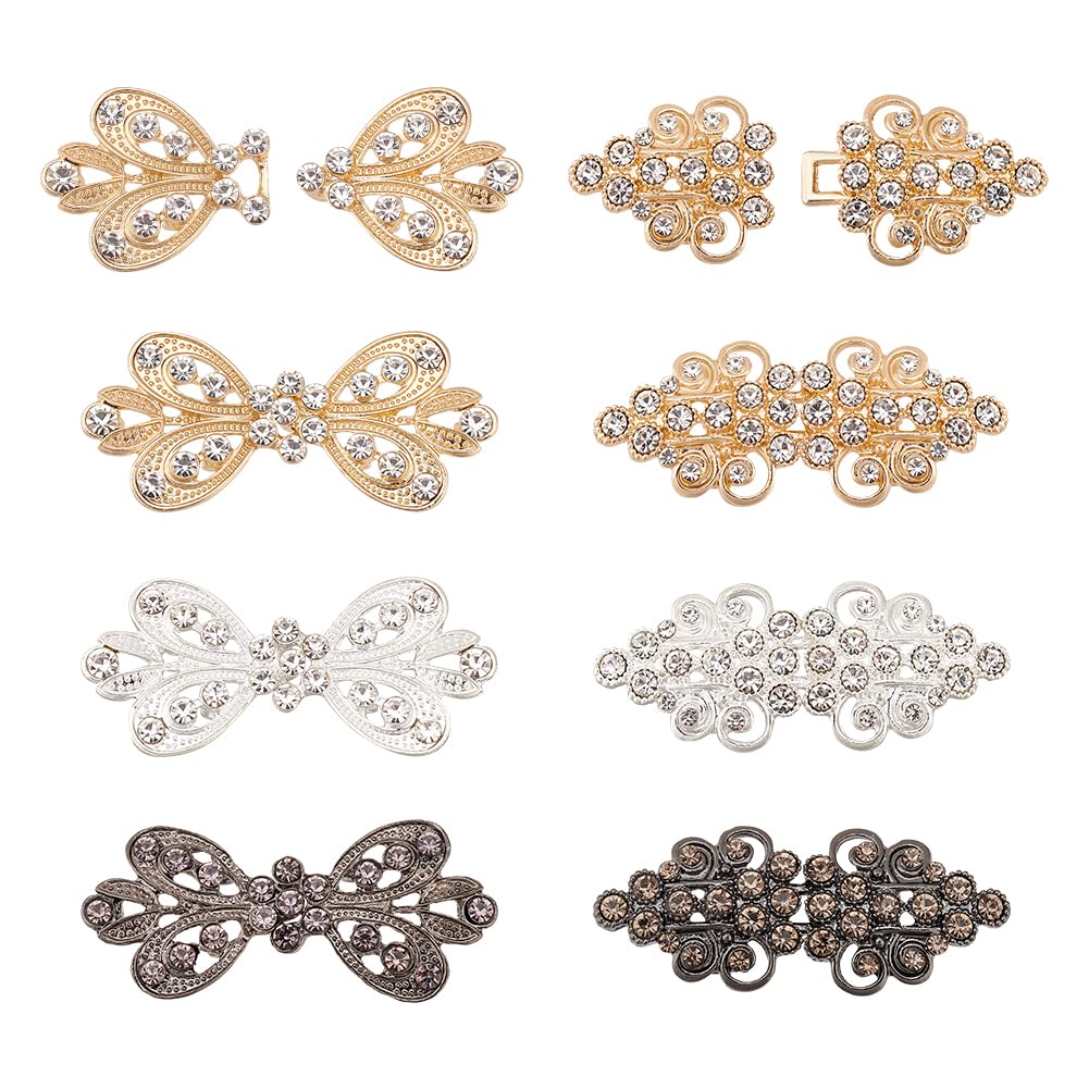 Amazon.com: FINGERINSPIRE 6 Pair Cloak Clasp Fasteners Alloy Rhinestone ...
