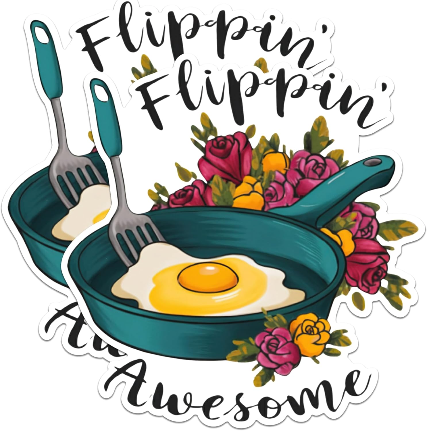 Amazon.com: (2 Pack) Flippin' Awesome Magnets - Funny Kitchen Decor ...