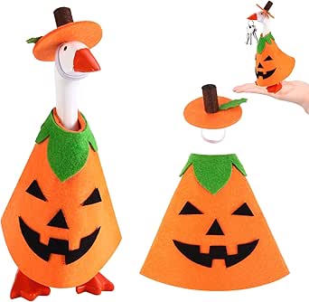 Amazon.com: Halloween Desk Goose Outfits, Halloween Goose Pumpkin ...