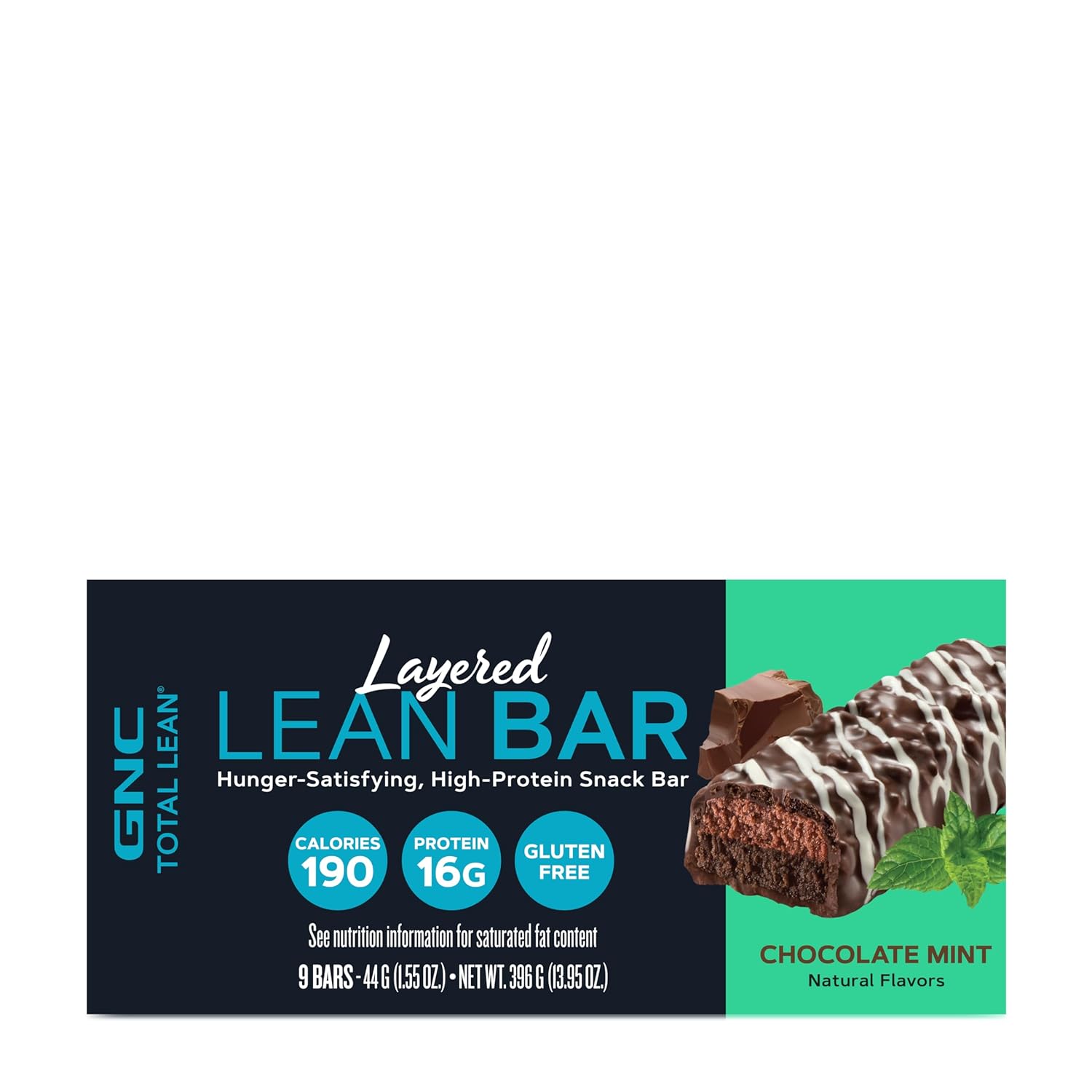 GNC Total Lean Layered Lean Bar – Chocolate Mint | 16g de Proteína | 9 ...