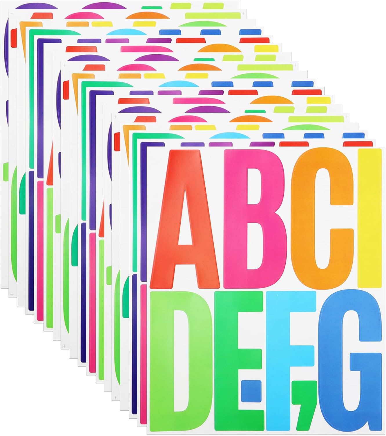 Amazon.com: 18 Sheets Letter Number Stickers, 5 Inch Self-Adhesive ...