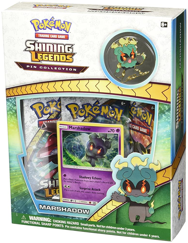 Amazon.com: Pokemon TCG: Shining Legends Marshadow Pin Collectible Card ...