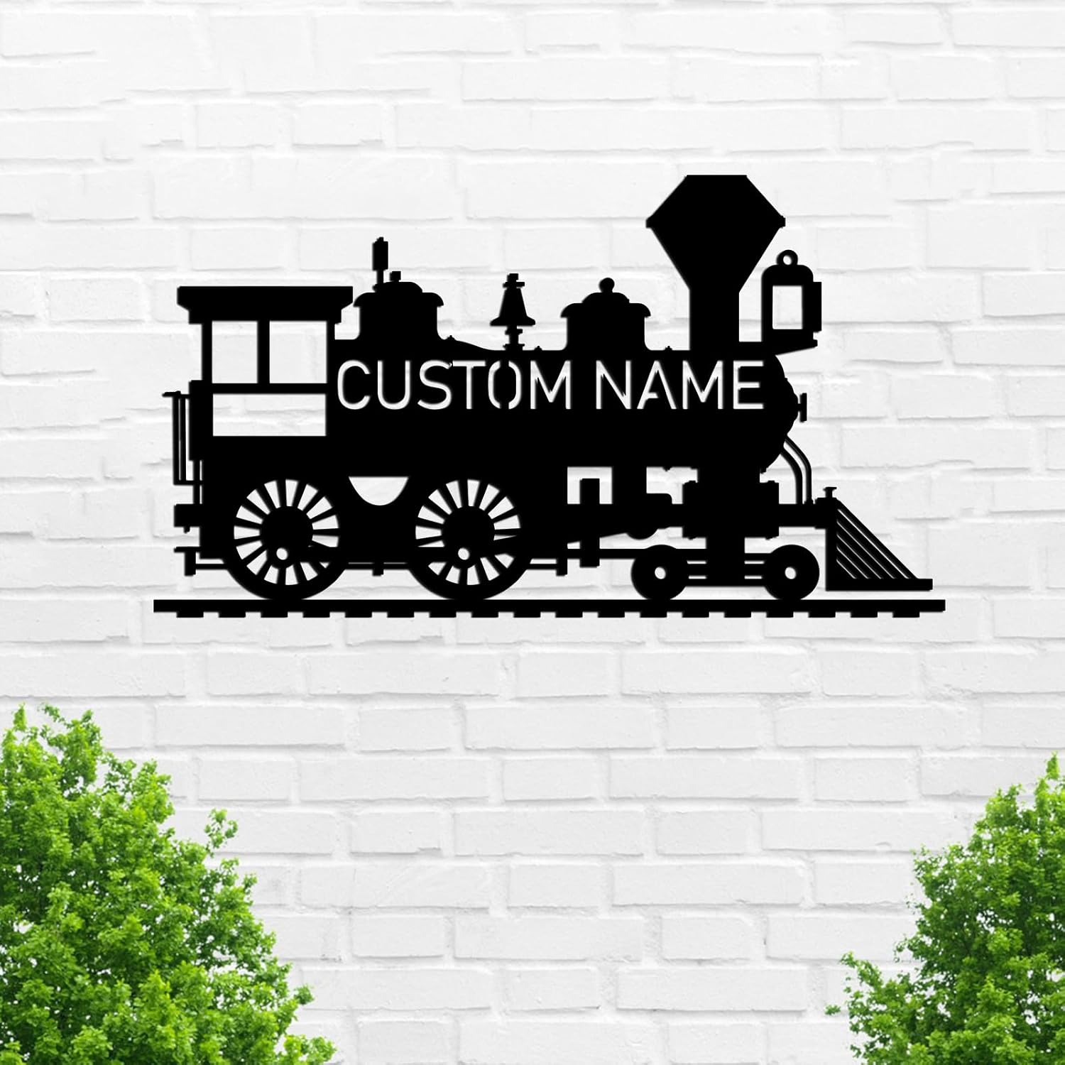 Amazon.com: Train Railroad Metal Signs Custom,Locomotive Personalized ...