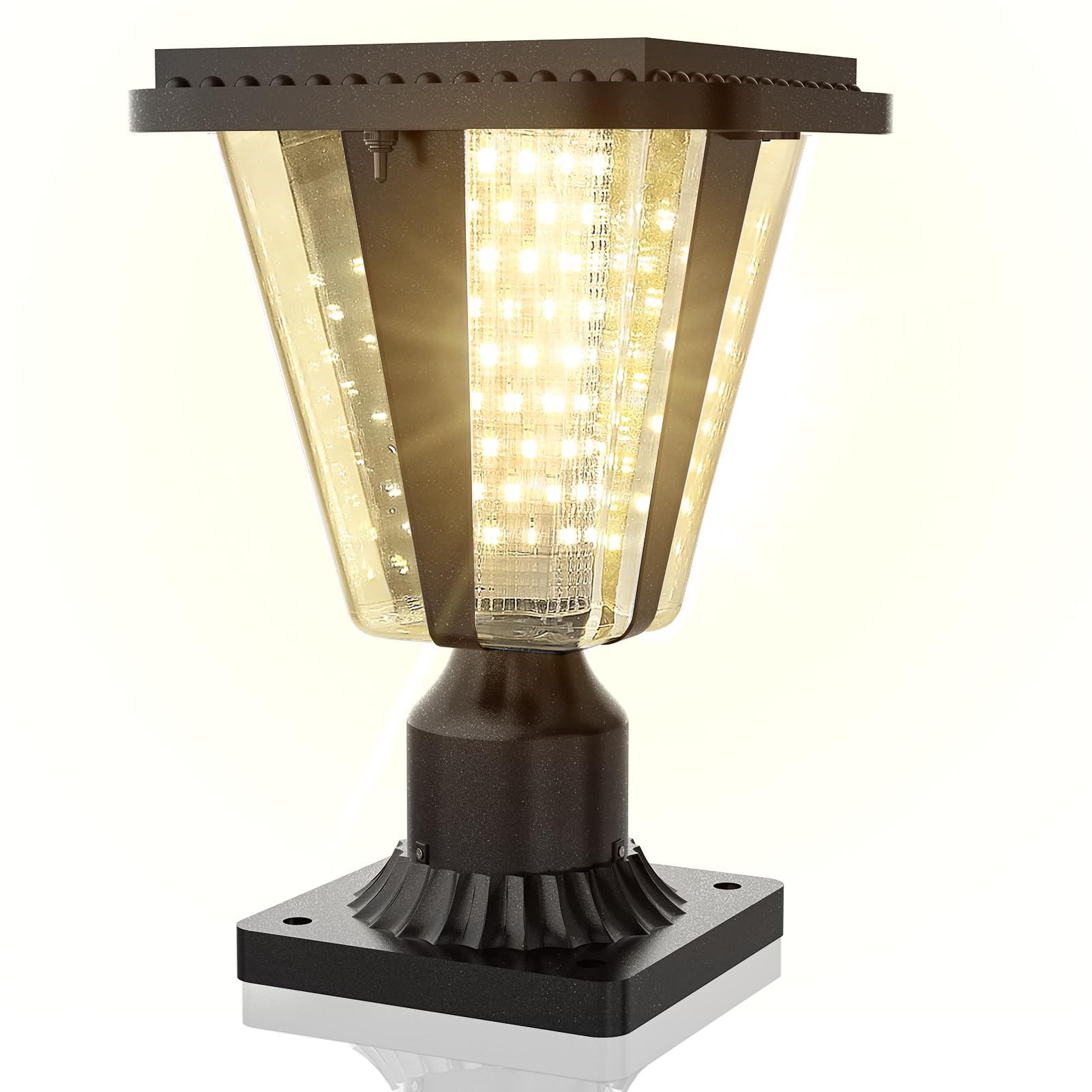 Snapklik.com : Lovus Solar Post Light Fixtures 160LM, Dusk To Dawn LED ...