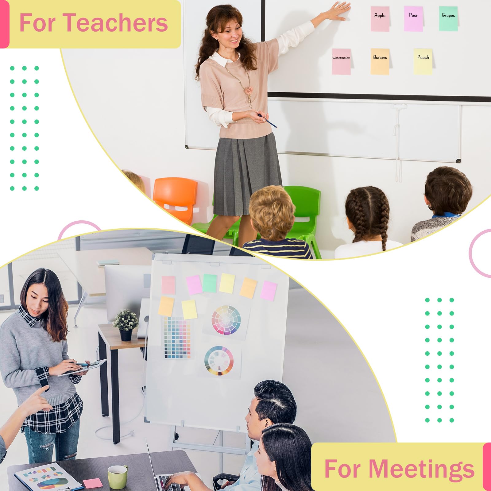 Snapklik.com : Thenshop 60 Packs Small Sticky Notes Bulk 15x2 Inch Mini ...