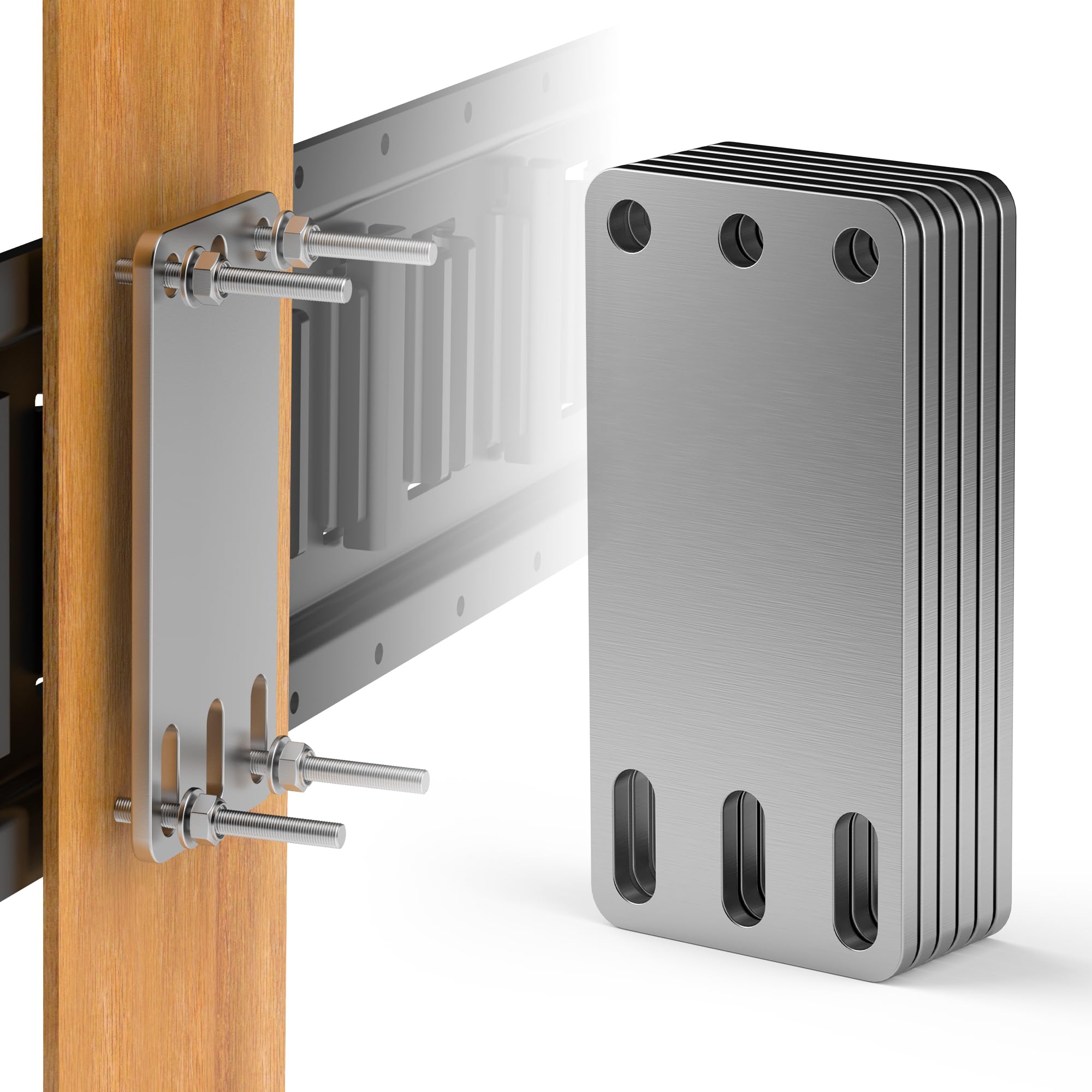 Amazon.com: MooxHAI 6 Pcs E Track Plate | E-Track Backing Plate ...