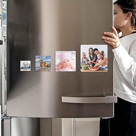 Amazon.com: LEECUM Custom Fridge Magnet Square Photo Refrigerator ...