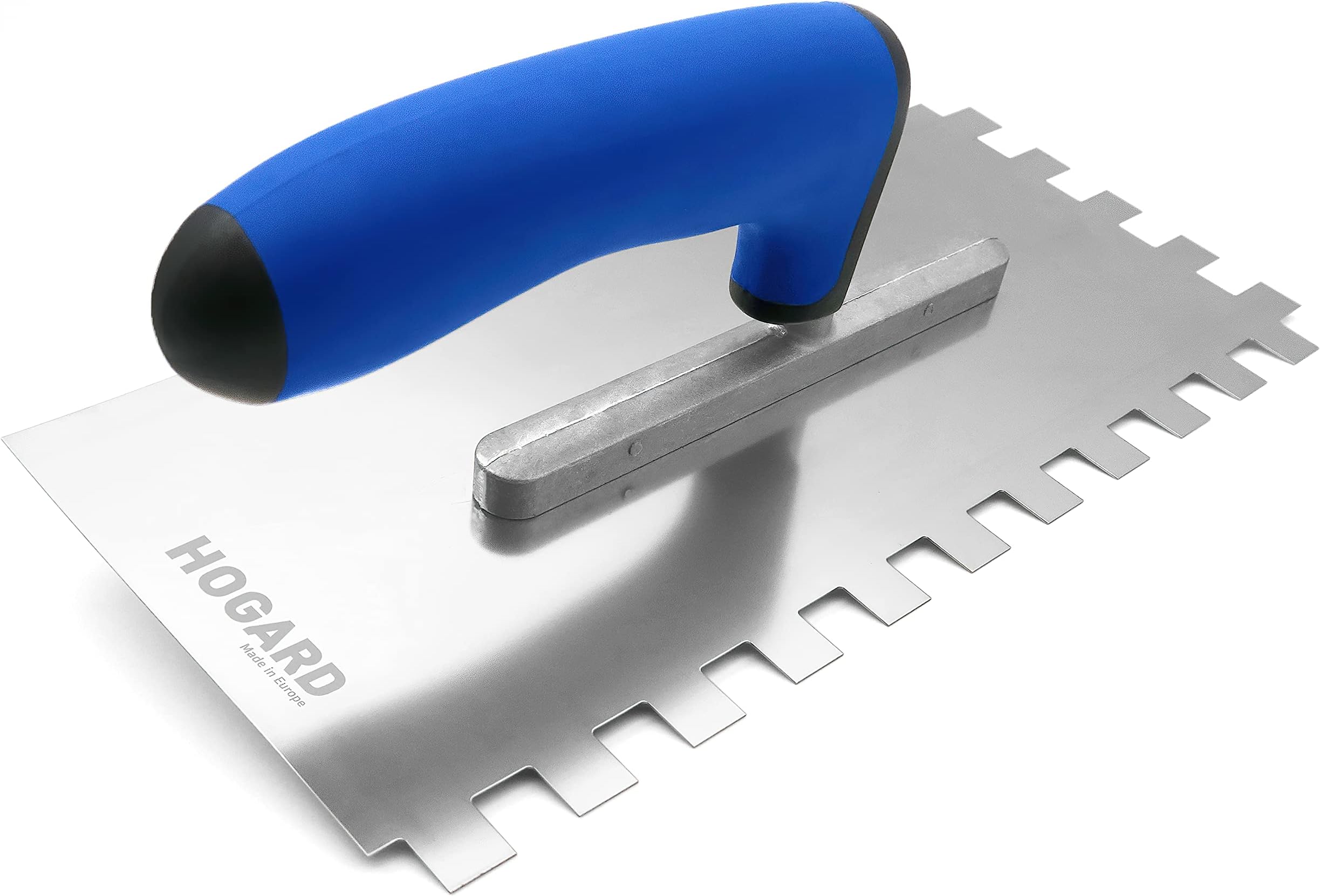 BARWALT UltraGrip Notched Trowel, U-Shaped 1/4 x 1/2 x 1/4 Inch Notches ...