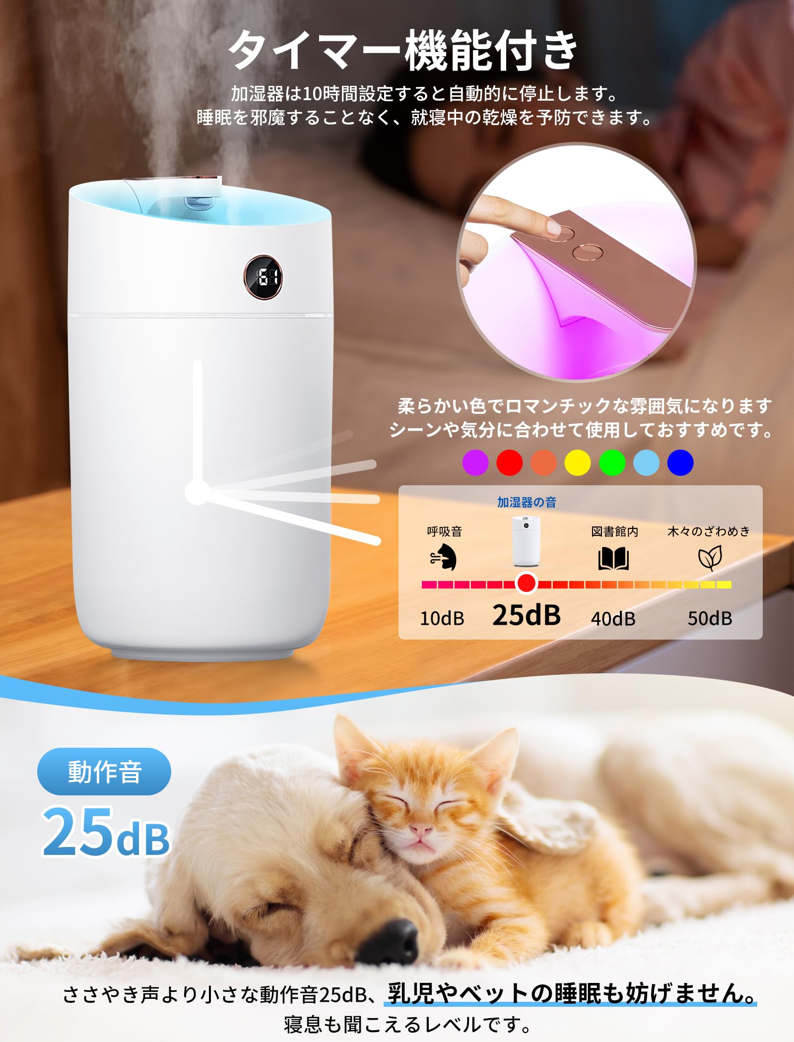 Amazon.co.jp: Favoreal【2025発売新モデル】加湿器 卓上 大容量 超