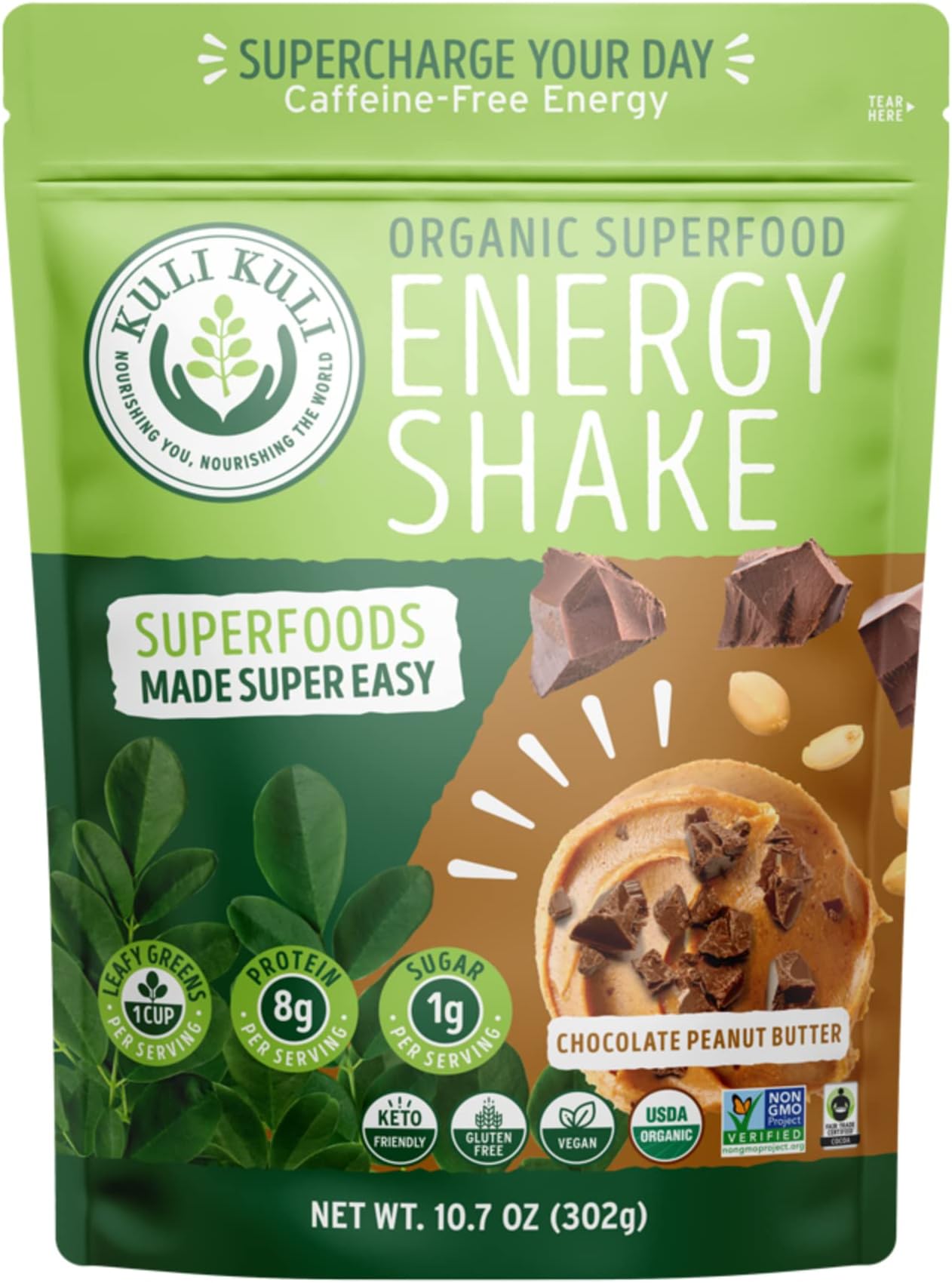 Amazon.com: Kuli Kuli Organic Moringa Greens Smoothie Mix - Plant-Based ...