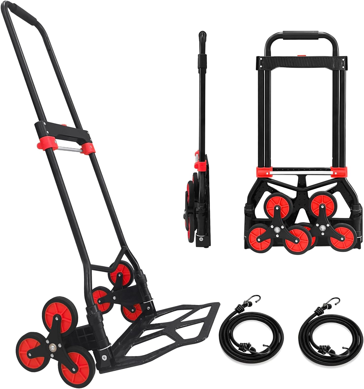 Olympia Tools 330lbs Folding Hand Truck Stair Climbing Dolly, 3 Wheel ...