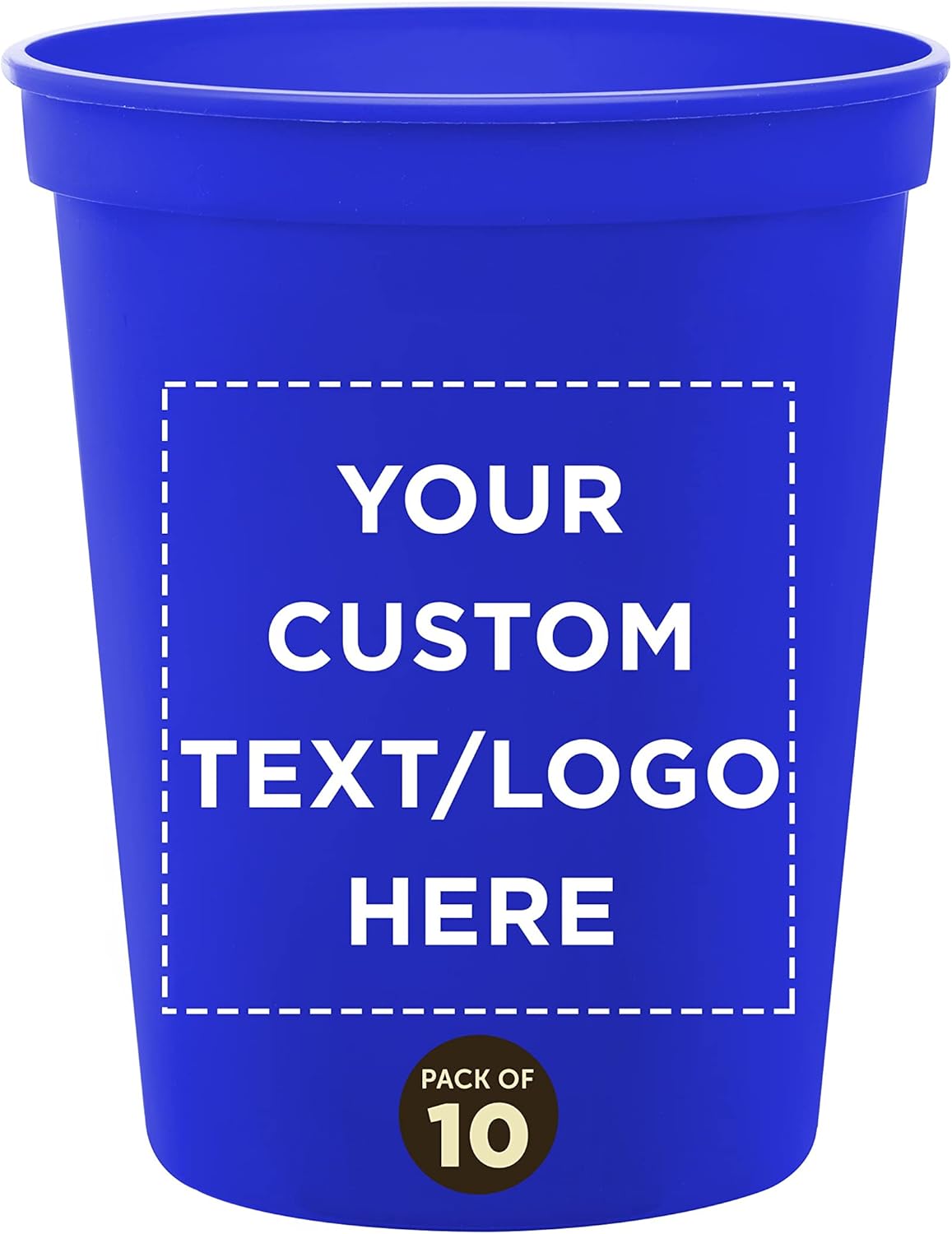 Amazon.com: Custom Reusable Plastic Cups 16 oz. Set of 10, Personalized ...