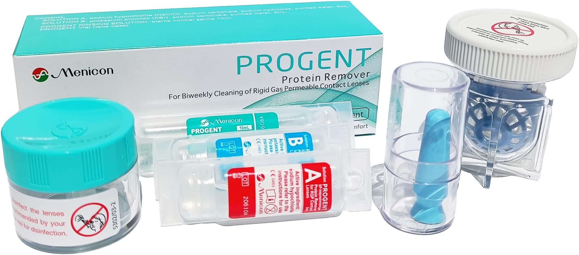 Amazon.com: Box O' Mart Menicon Progent Biweekly Contact Lens Cleaner ...