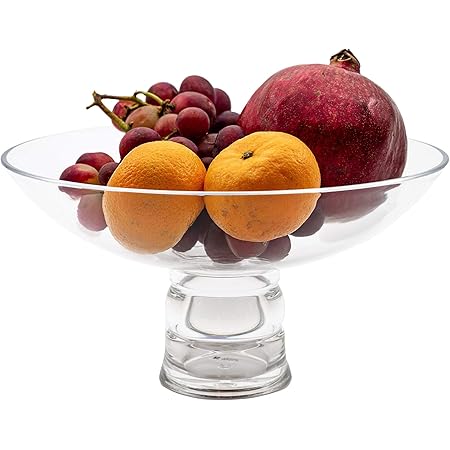 Amazon.com: Huang Acrylic Clear Large Round Fruit Bowl with ...