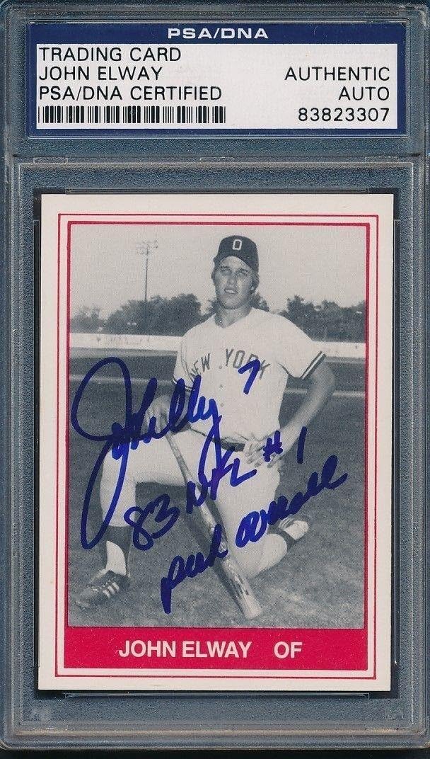 1982 TCMA Oneonta Yankees #13 John Elway Certified Authentic Auto *3307 ...