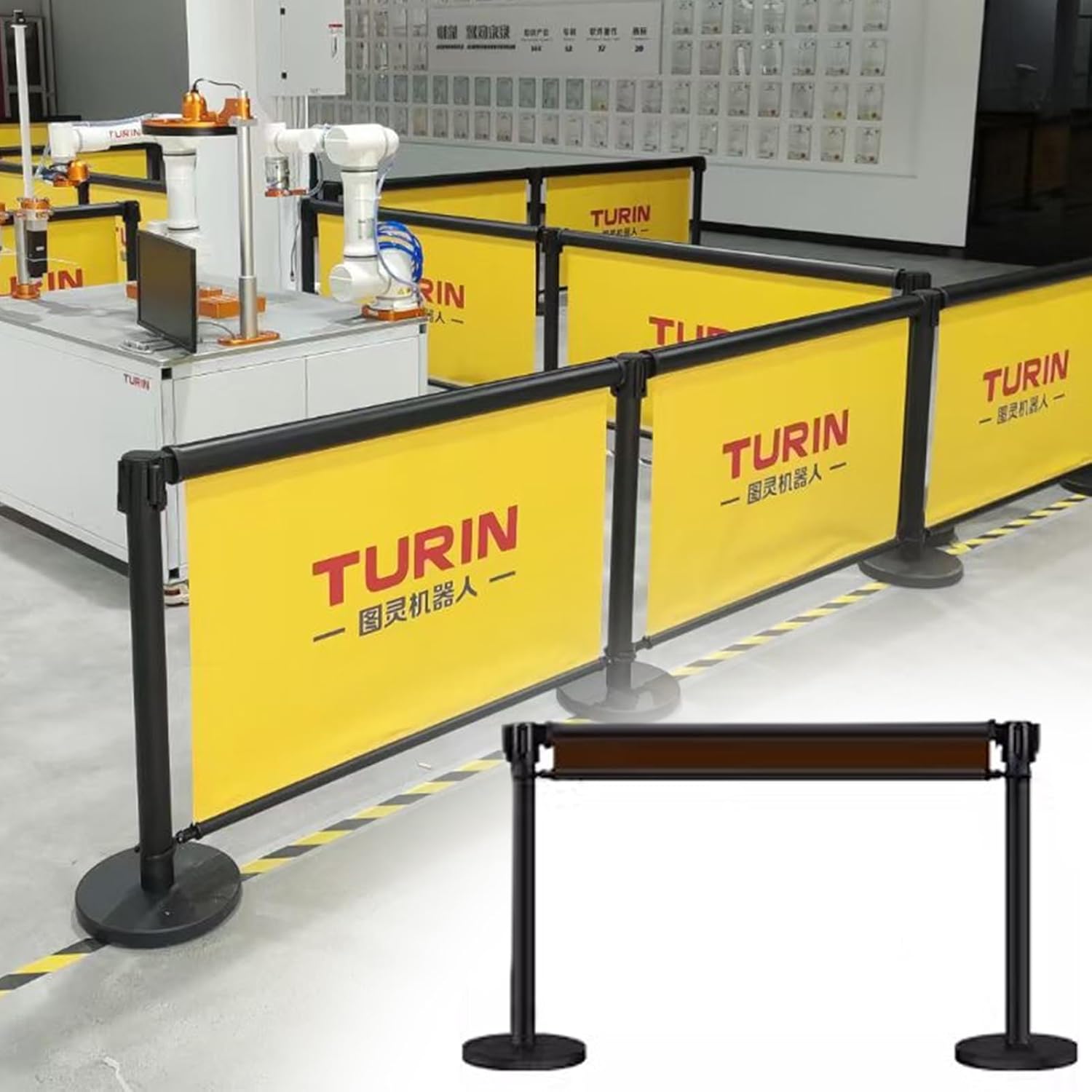 Sign Stanchions Holder with Retractable Banner, Standing Poster Sentry ...