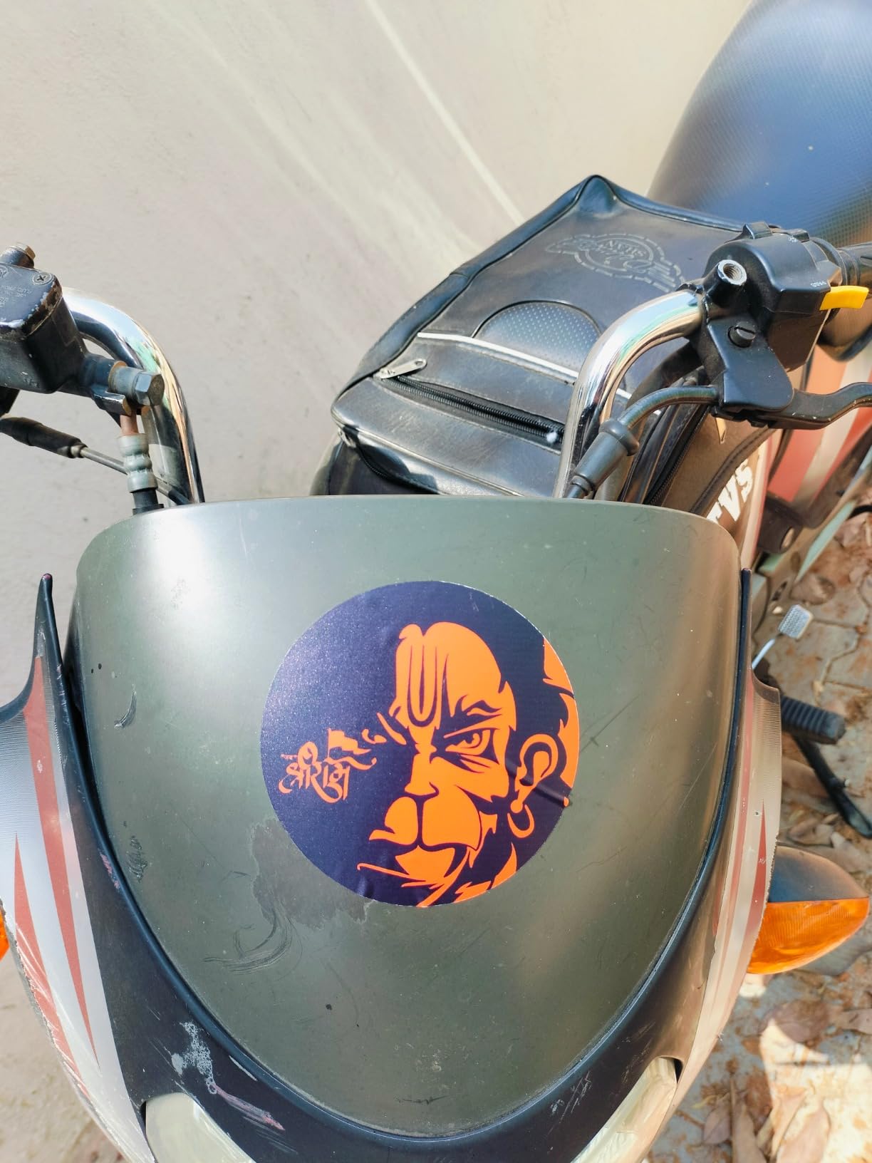 CVANU Peaceful Hanuman Blue Face Sticker for Scooty, Bike- All Two ...