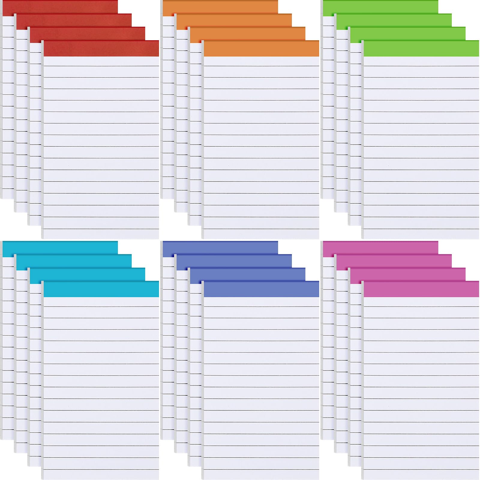 Amazon.com : Colarr 24 Pack Legal Pads 3 x 5 Inches Lined Notepads 50 ...