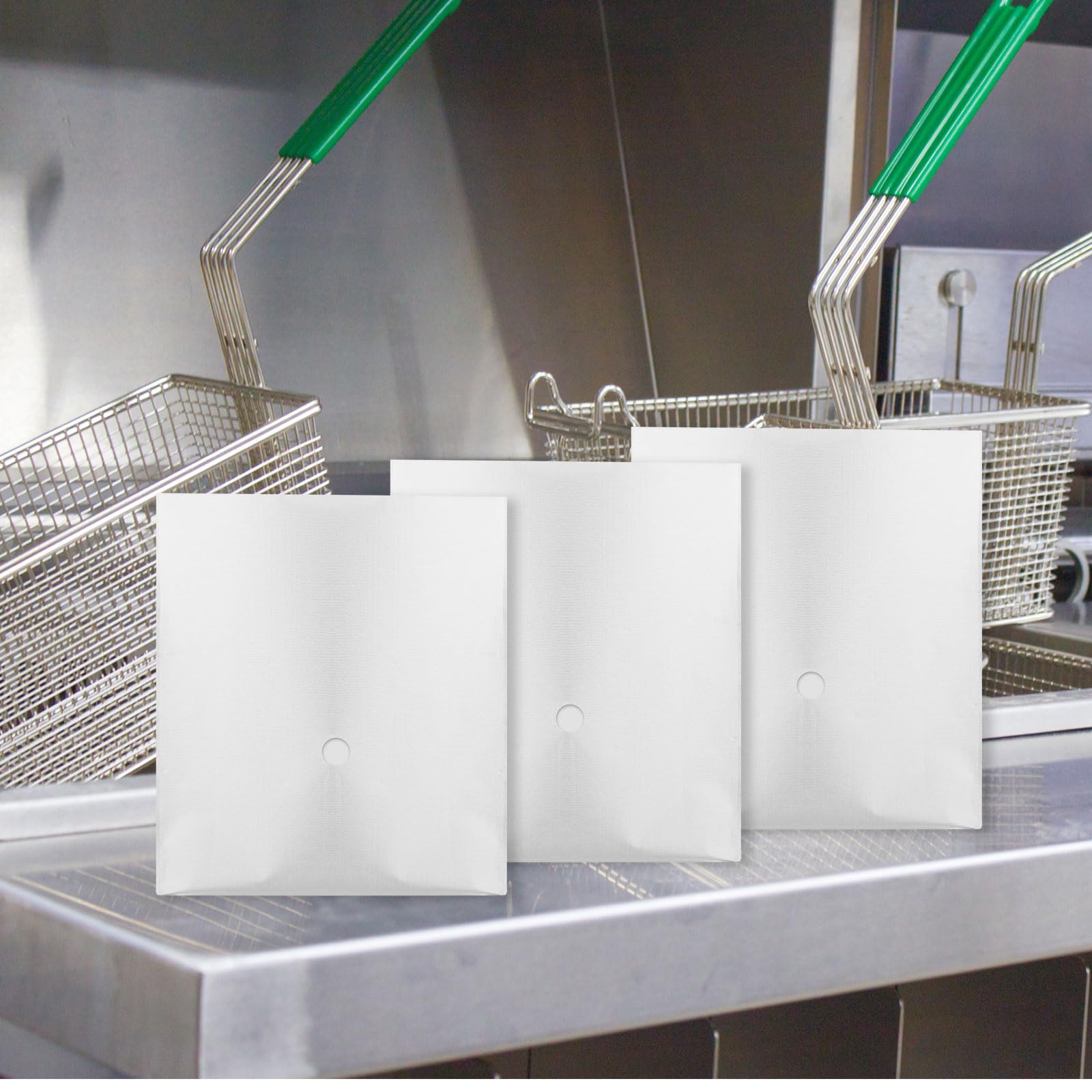 100 Pcs Fryer Filter Paper Envelope Style 18.5 x 20.5 Inch, 1.5 Inch ...