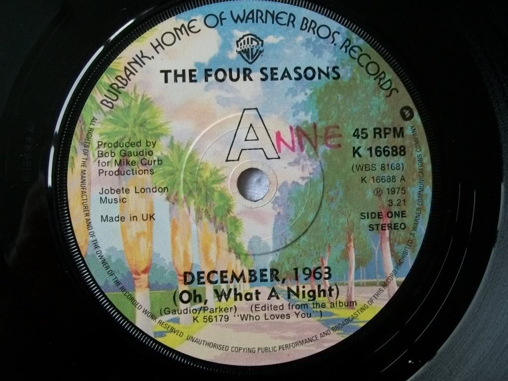 Amazon.com: FOUR SEASONS December 1963 (Oh What a Night) 7" 45: CDs & Vinyl