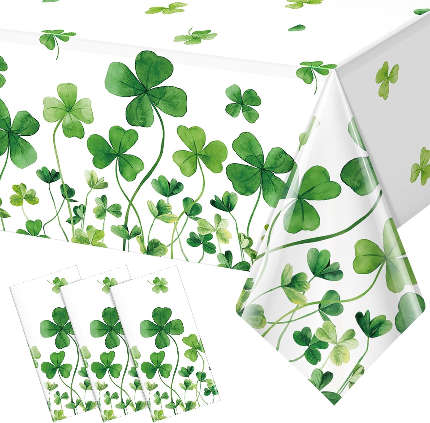 Amazon.com: 3Pcs St Patricks Day Party Tablecloths Decorations,Plastic ...