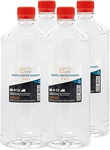 D.LINE Destilliertes Wasser 4x 1 Liter, Entmineralisiert nach ...