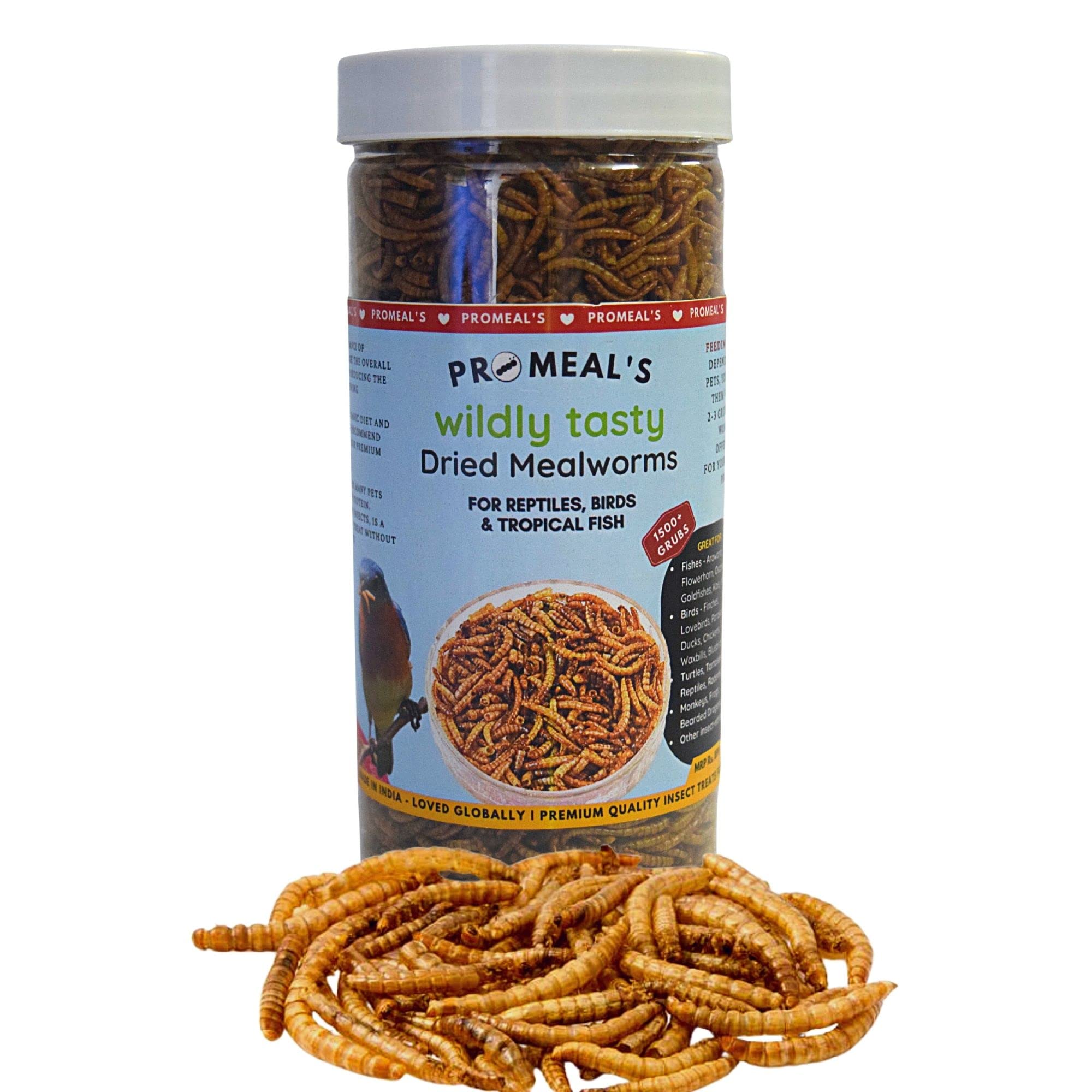 Pro-Meal Dried Mealworms - for Aquarium Fishes Like Arowana, Flowerhorn ...