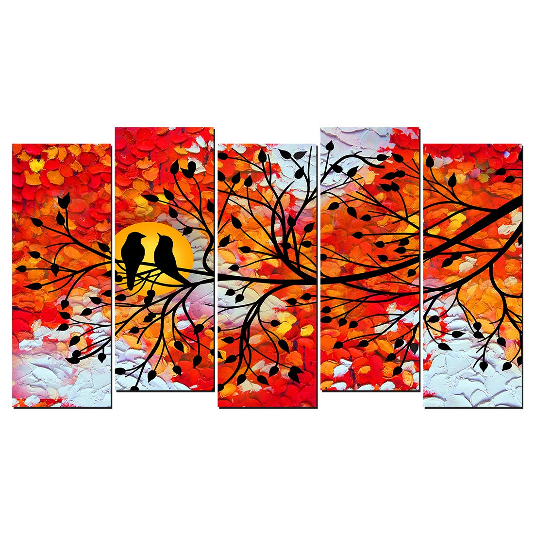 Poster N Frames Split Painting/Frames of 5 Panel of Birds 18200 ...