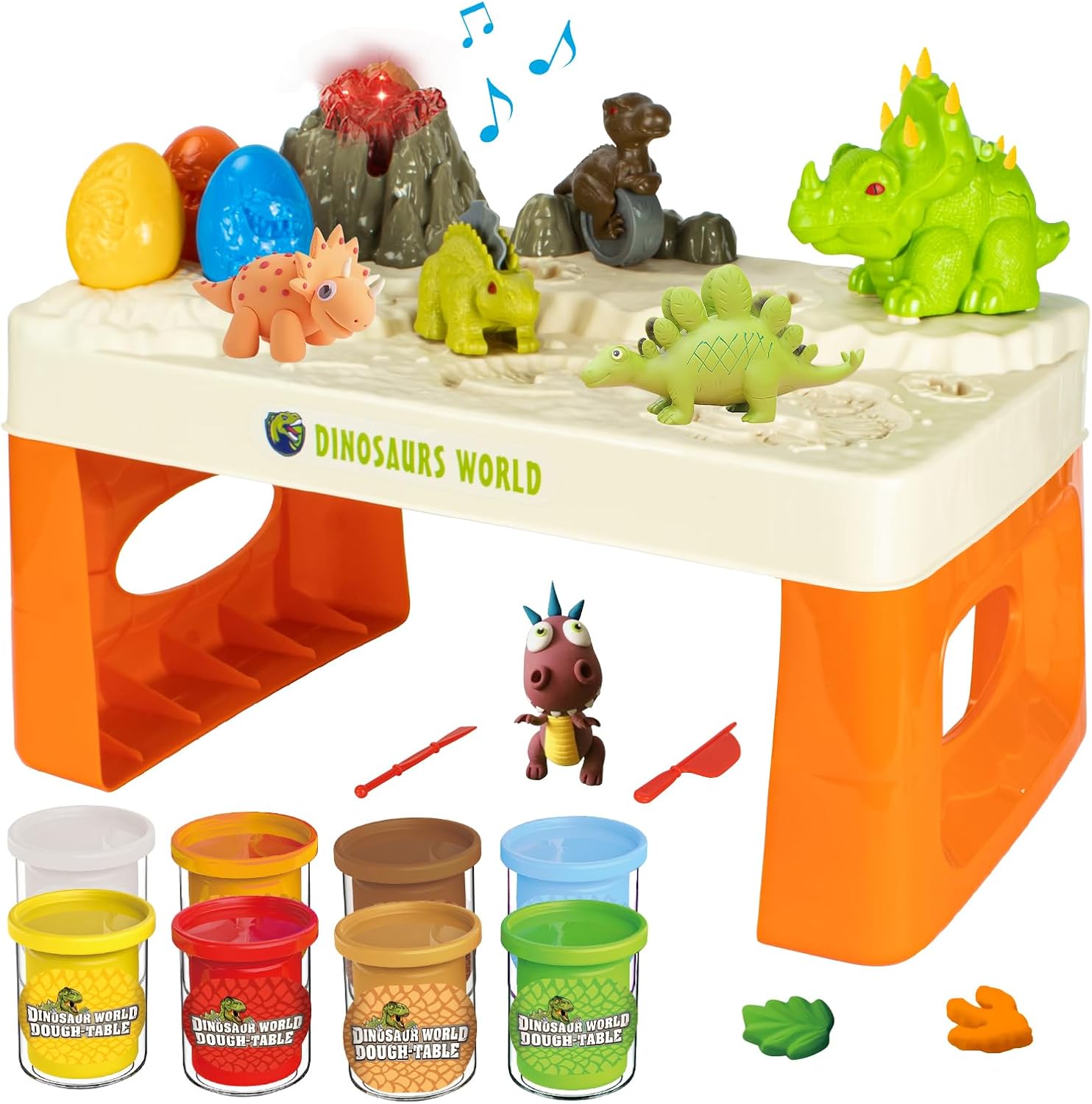 Amazon.com: Dinosaur Playdough Sets for Kids 2-4,Play Dough Table with ...