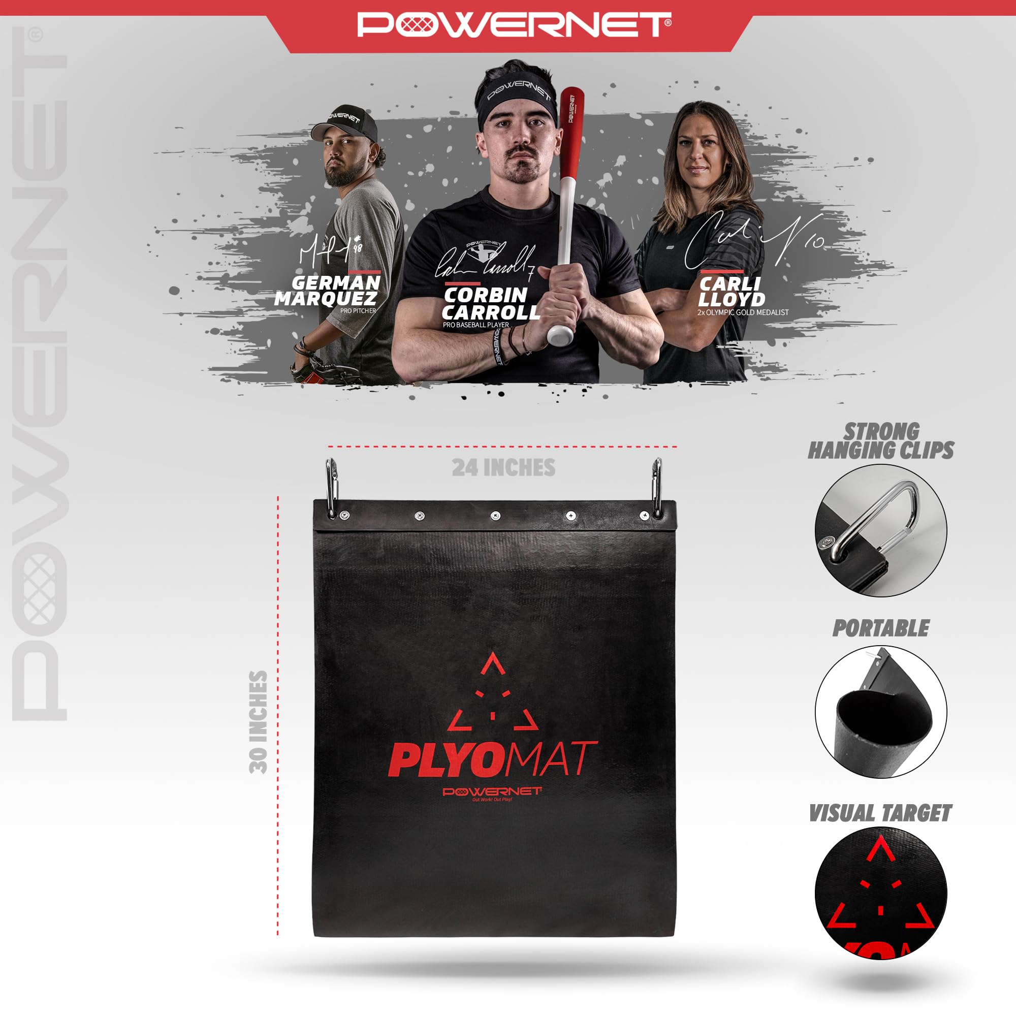 Snapklik.com : Hanging Plyo Mat, Softball Baseball Training Equipment ...