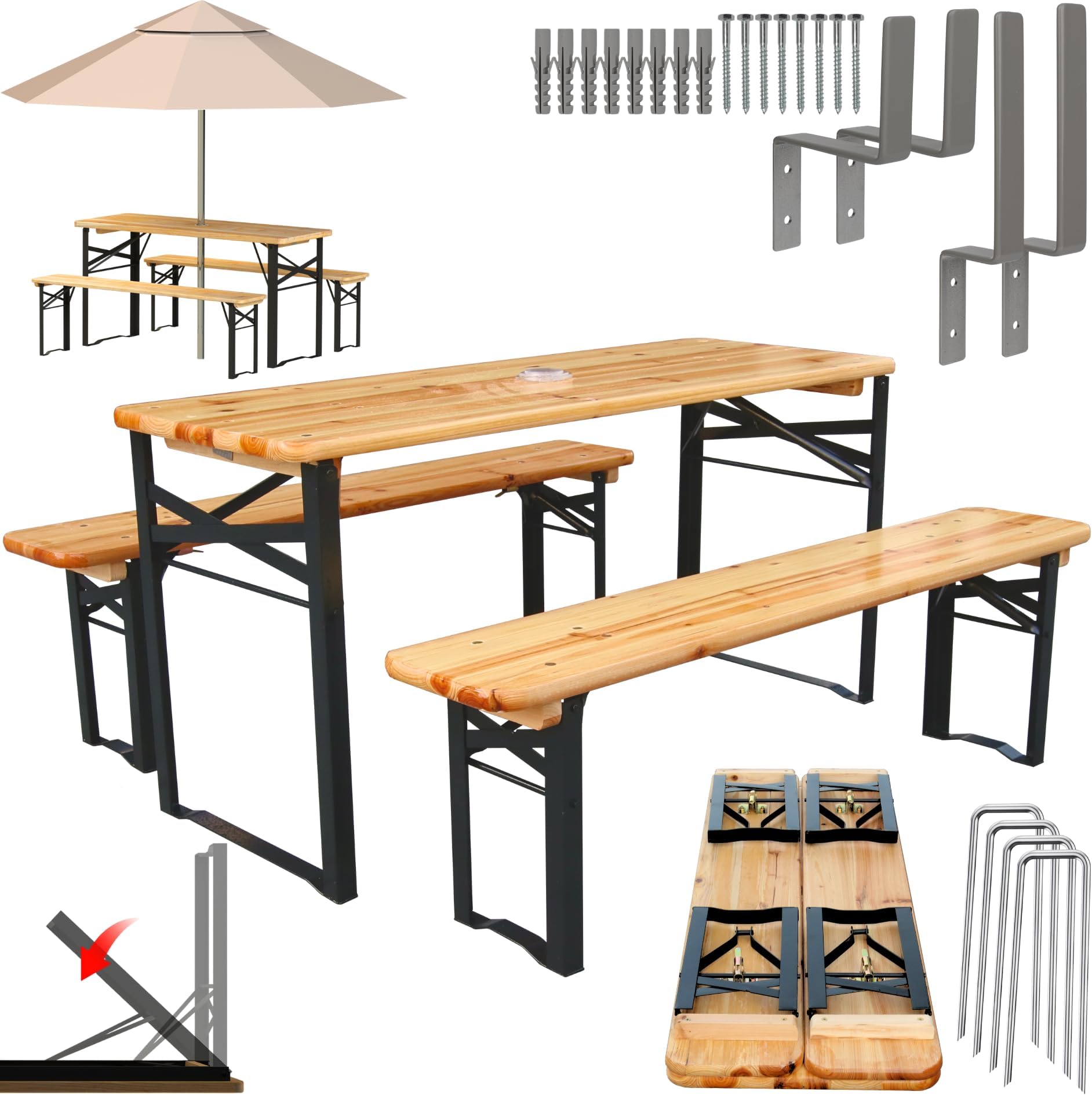 Bierzeltgarnitur Ersatzteile Holz