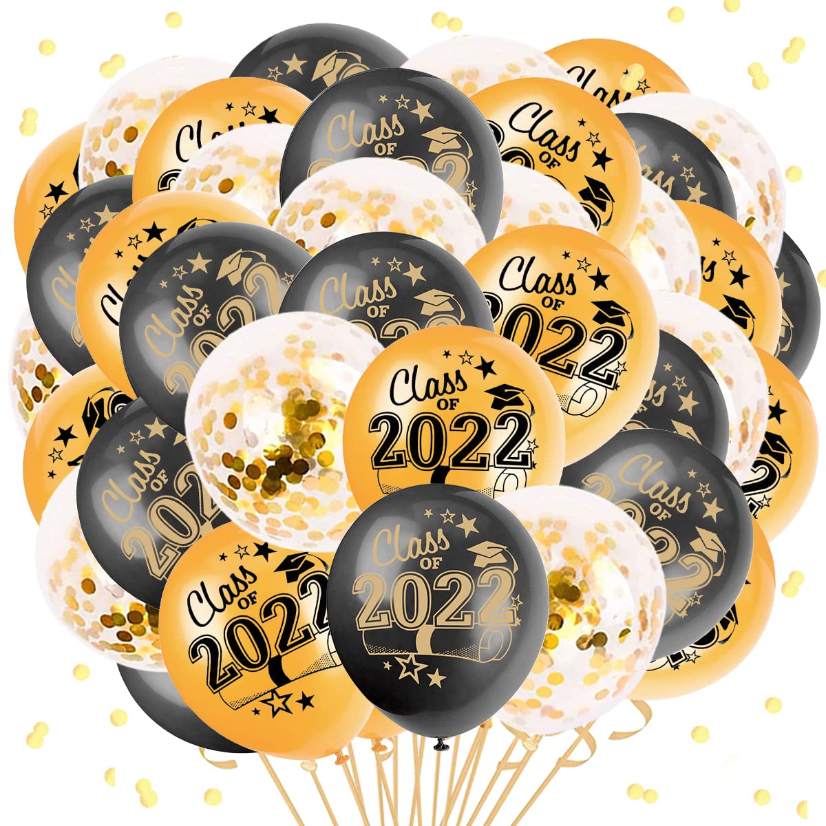 Buy Songjum 60 Packs Graduation Party Supplies Balloons,12 Inch Black ...