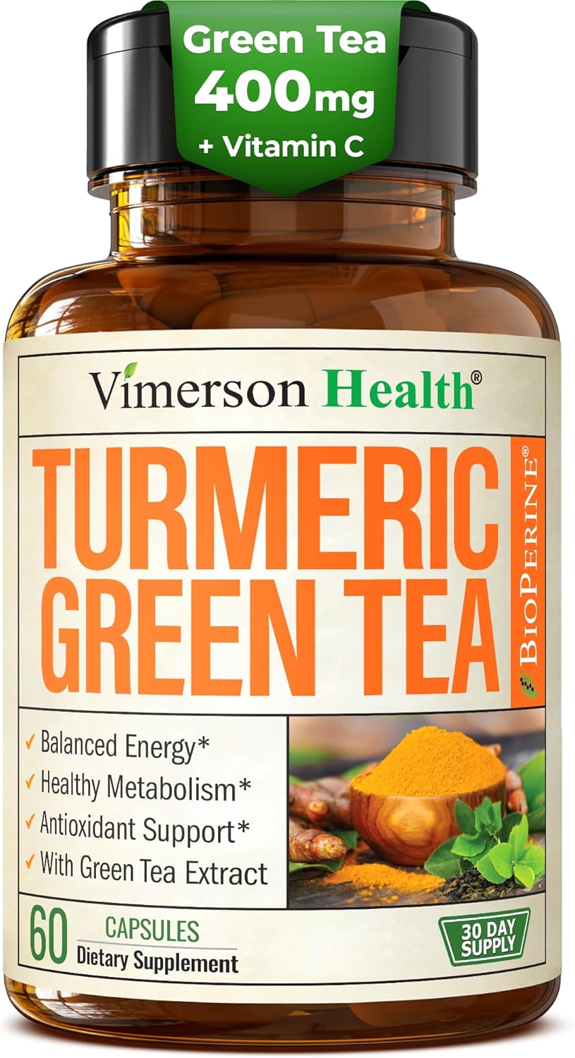 Amazon.com: Turmeric Curcumin Supplement with Green Tea Extract (ECGC ...
