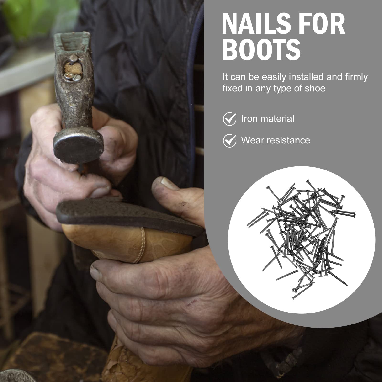 Iron Coffin Nail Milisten Black Heels Black Boot Heels 1 Bag Nails ...