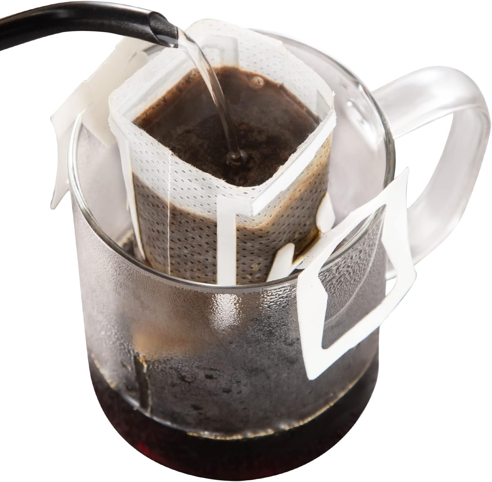 Amazon 50pcs Portable Coffee Filter Paper Bag Hanging Ear Drip