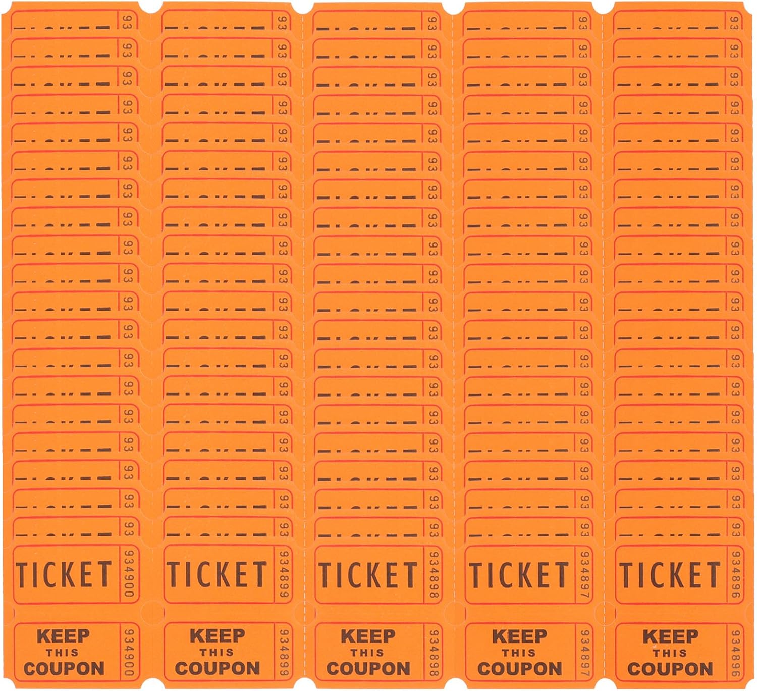 Amazon.com: SEWACC 100 Pcs Raffle Tickets Double Roll Tickets for ...