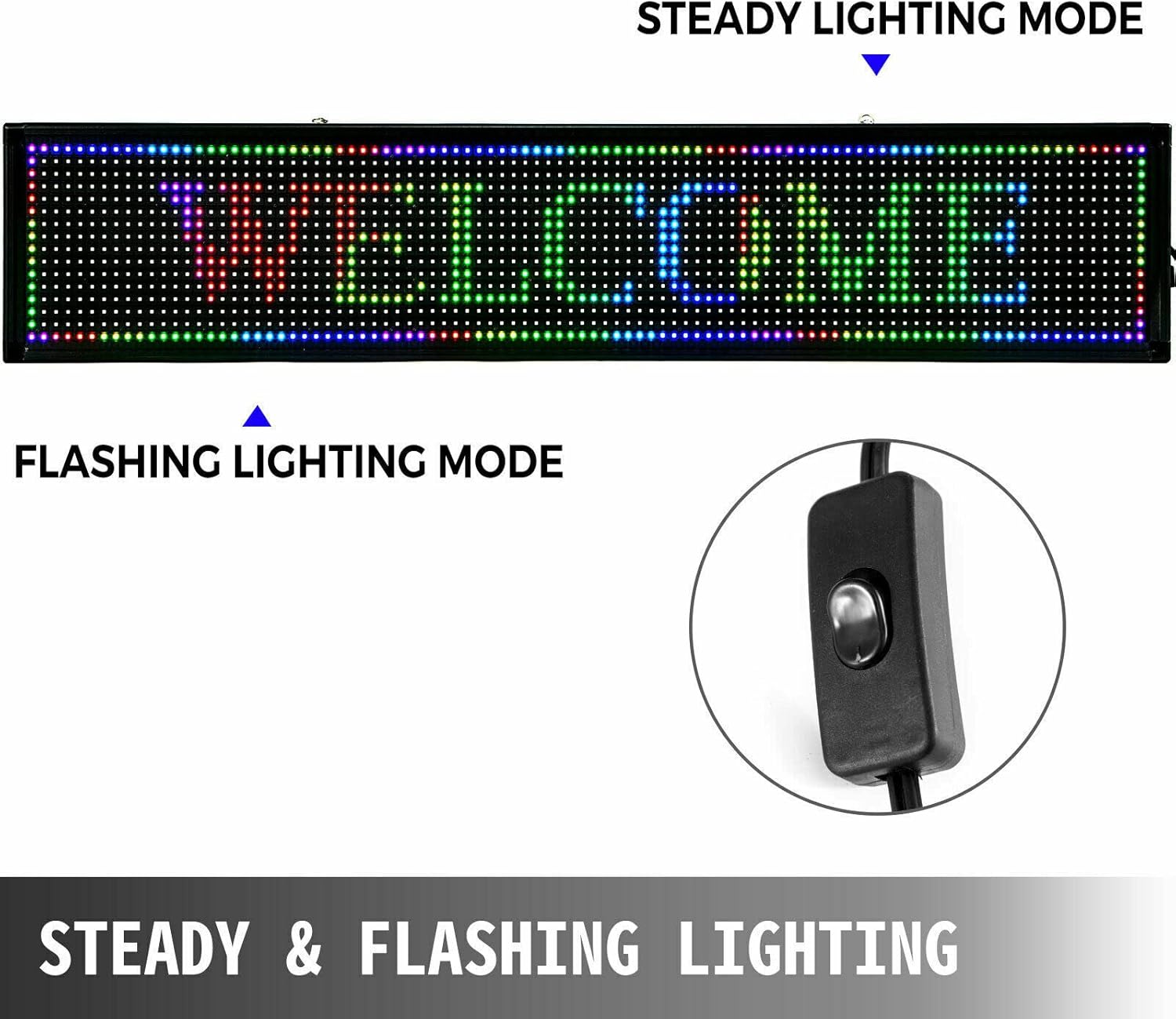 LyeXD 7Colors – Letrero LED de 40 x 8 pulgadas, letrero LED ...