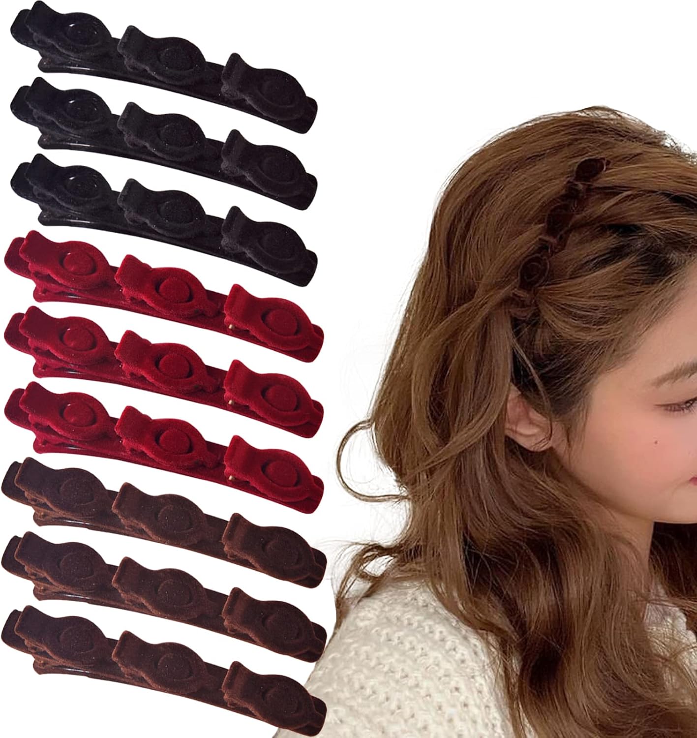 12 PCS Double Retro Layer Twist Plait Clip Hair : Amazon.ca: Beauty ...
