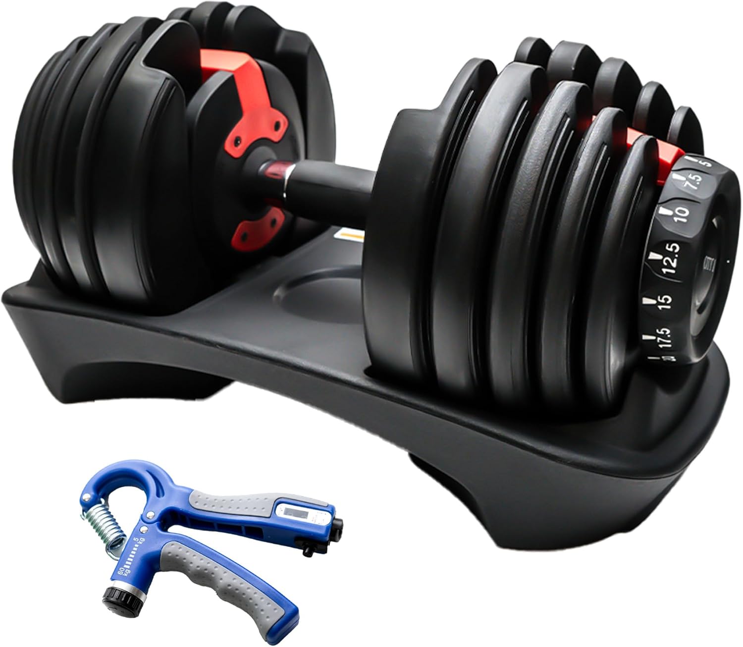 CITY 1 Adjustable Dumbbell With Free Hand Grip - Weight adjusts from 5 ...