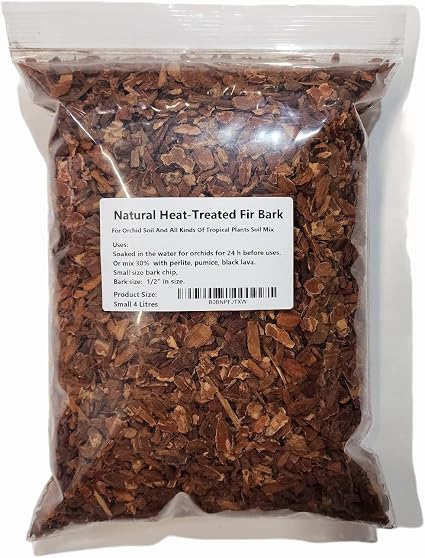 M.M BASICS Orchid Bark/Fine Bark- Natural Heat-Treated Small Fir Bark ...
