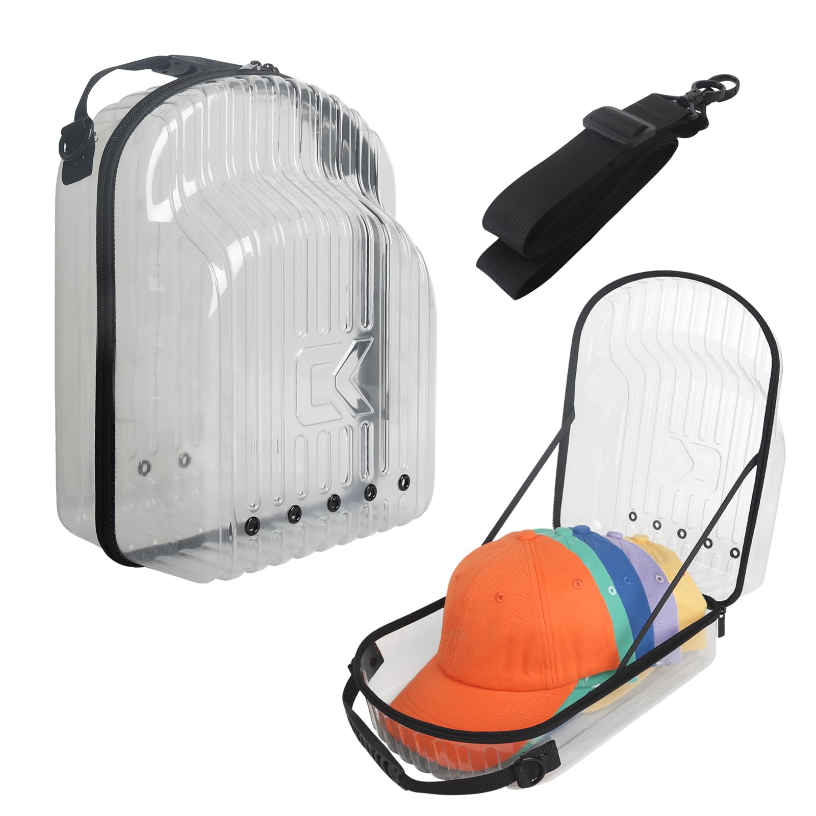 Amazon.com: Kelvin&Celsius Hat Travel Case - PVC Storage Box with ...